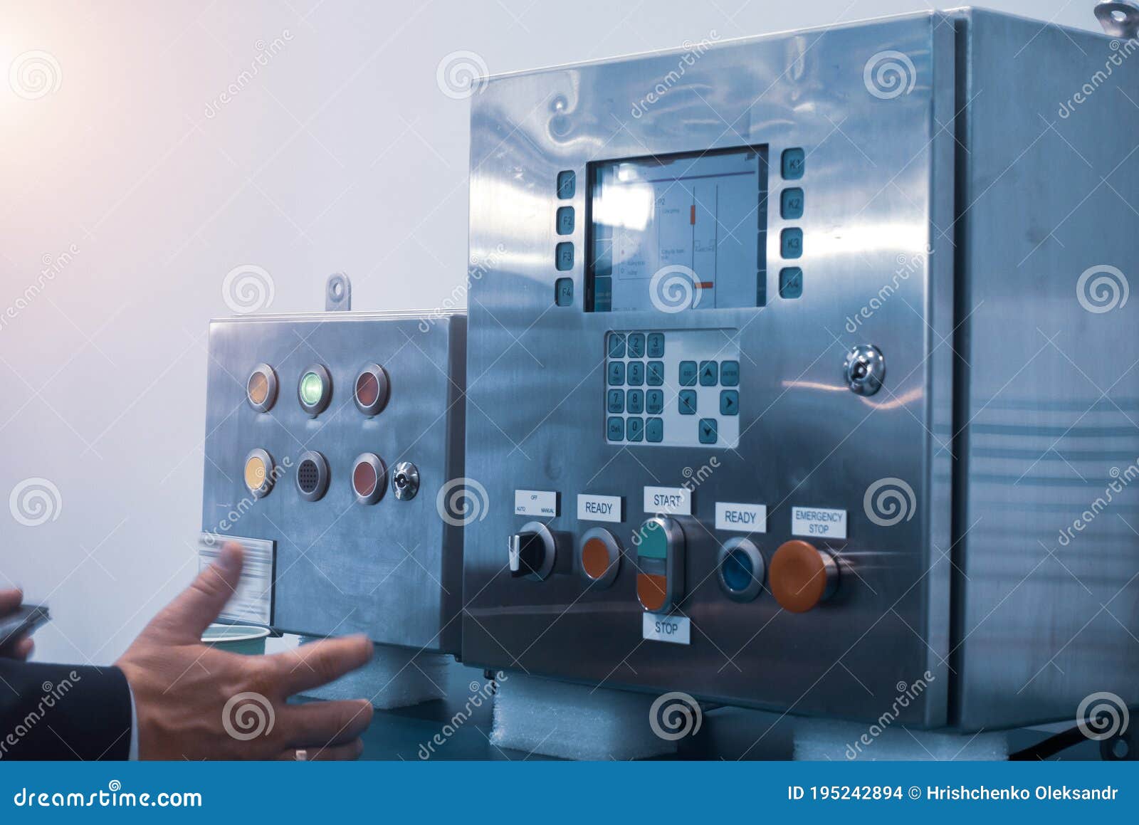 Intrinsically Safe Command Controller. Buttons for Control Stock Photo ...