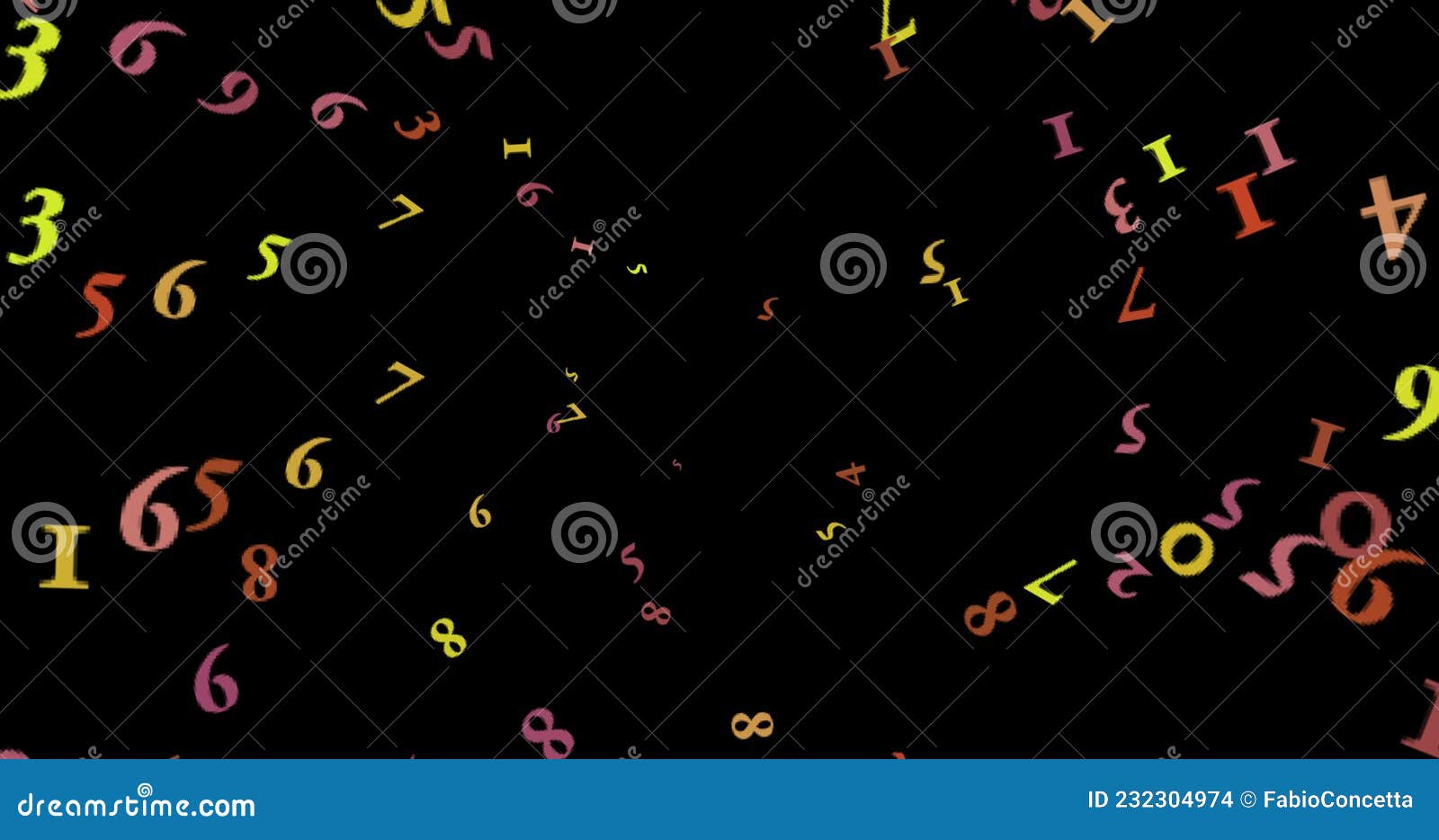 Intro Abstract Background of Moving Numbers Stock Footage - Video of ...