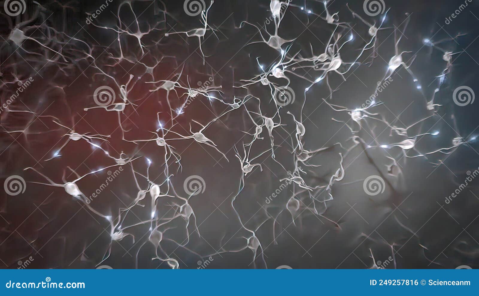 Intro Brain Impulses. Neuron System Stock Illustration - Illustration ...