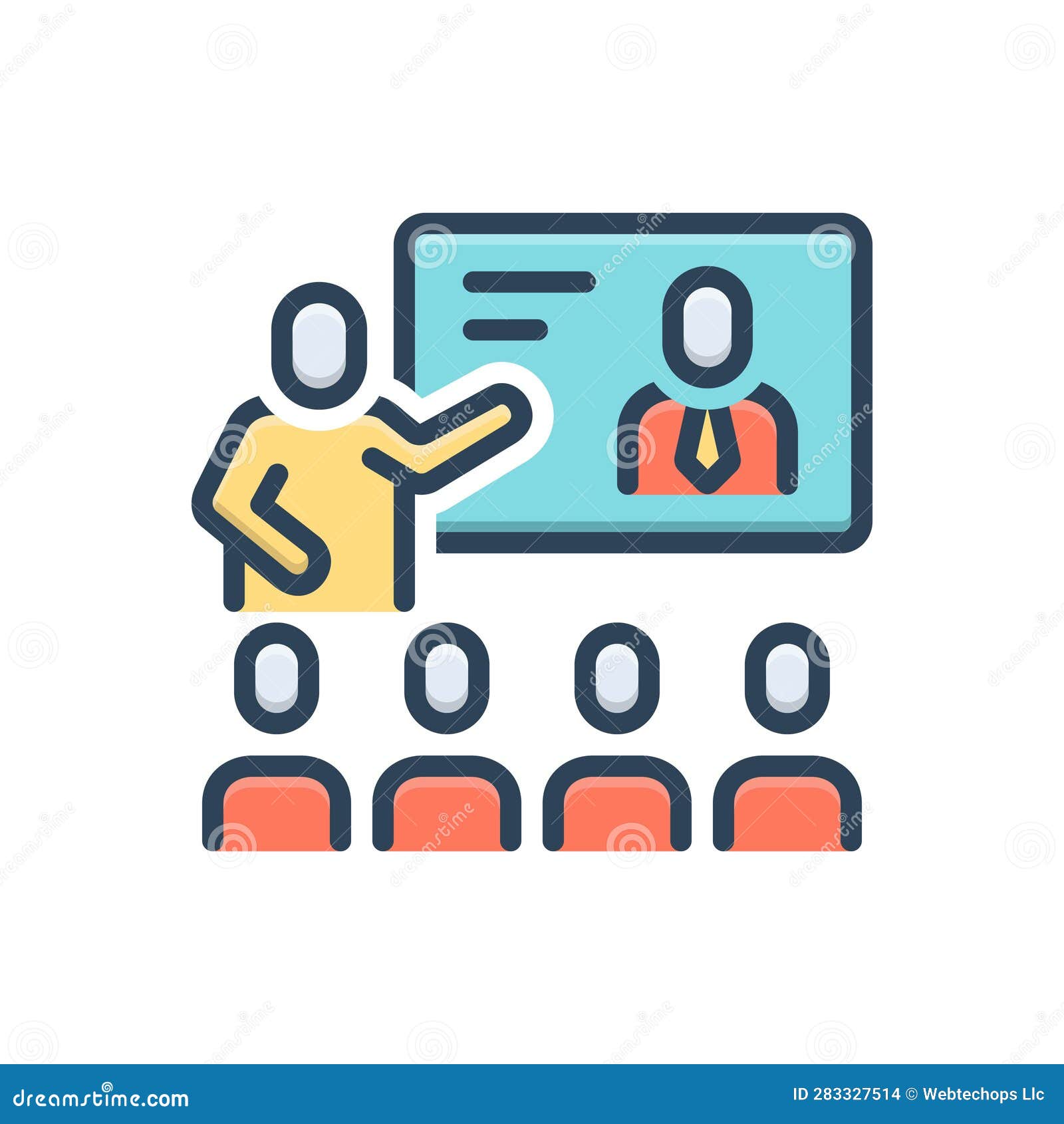 Color Illustration Icon for Intro, Presentation and Represent Stock ...