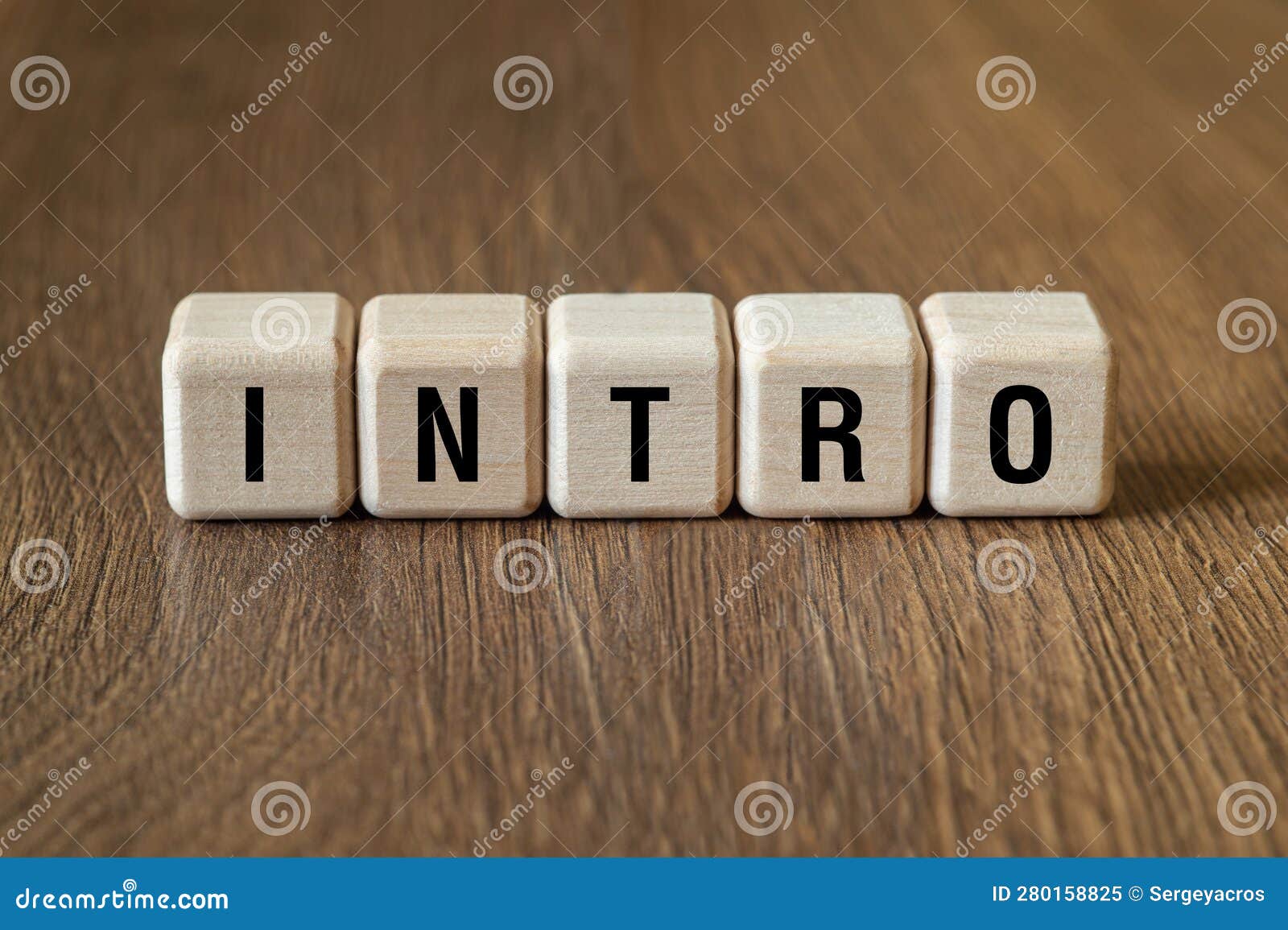 Intro - Word Concept on Building Blocks, Text Stock Image - Image of ...