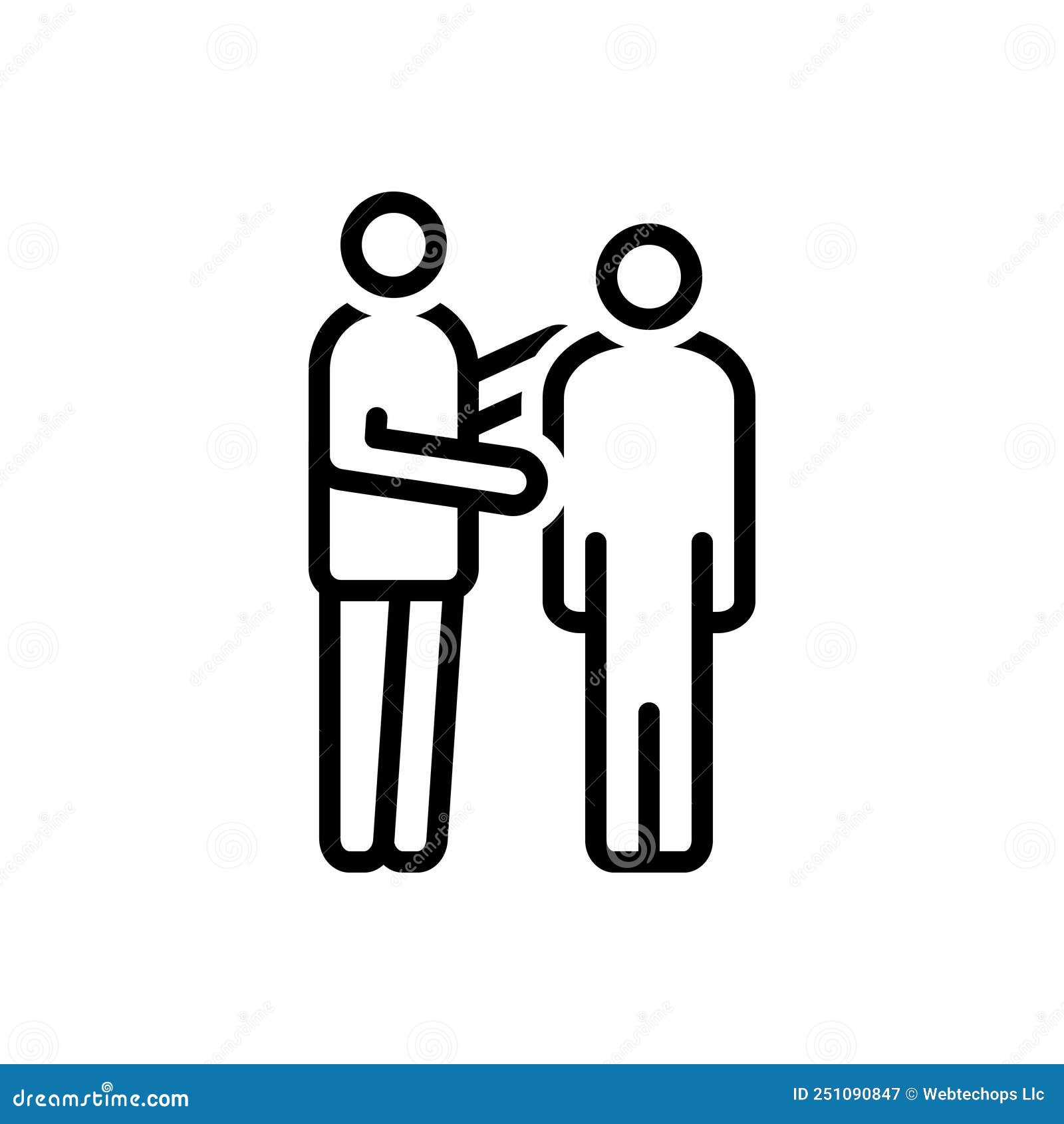 Black Line Icon for Introduce, Familiarize and Acquaint Stock Vector ...