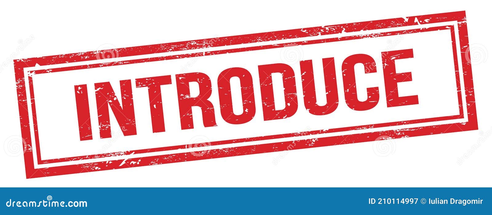 INTRODUCE Text On Red Brown Ribbon Stamp Stock Photography ...