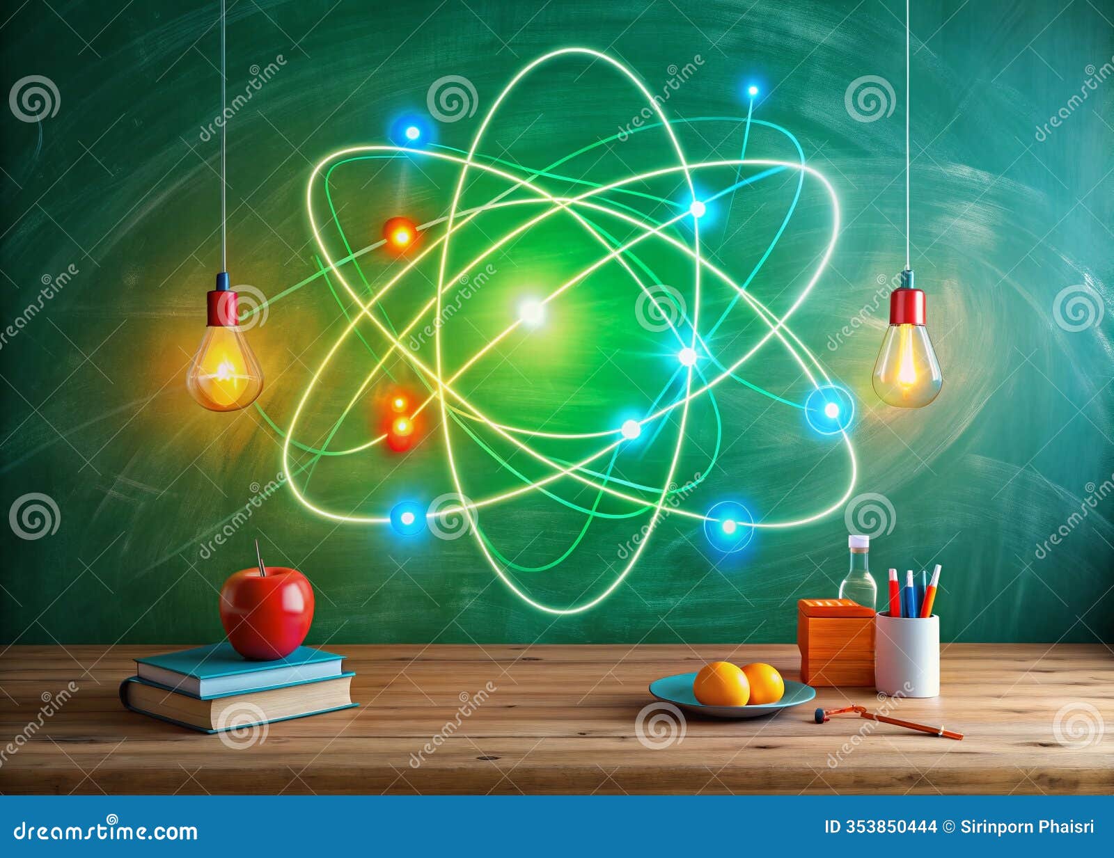 Visualizing Physics Concepts a Flat Design Long Exposure Illustration ...