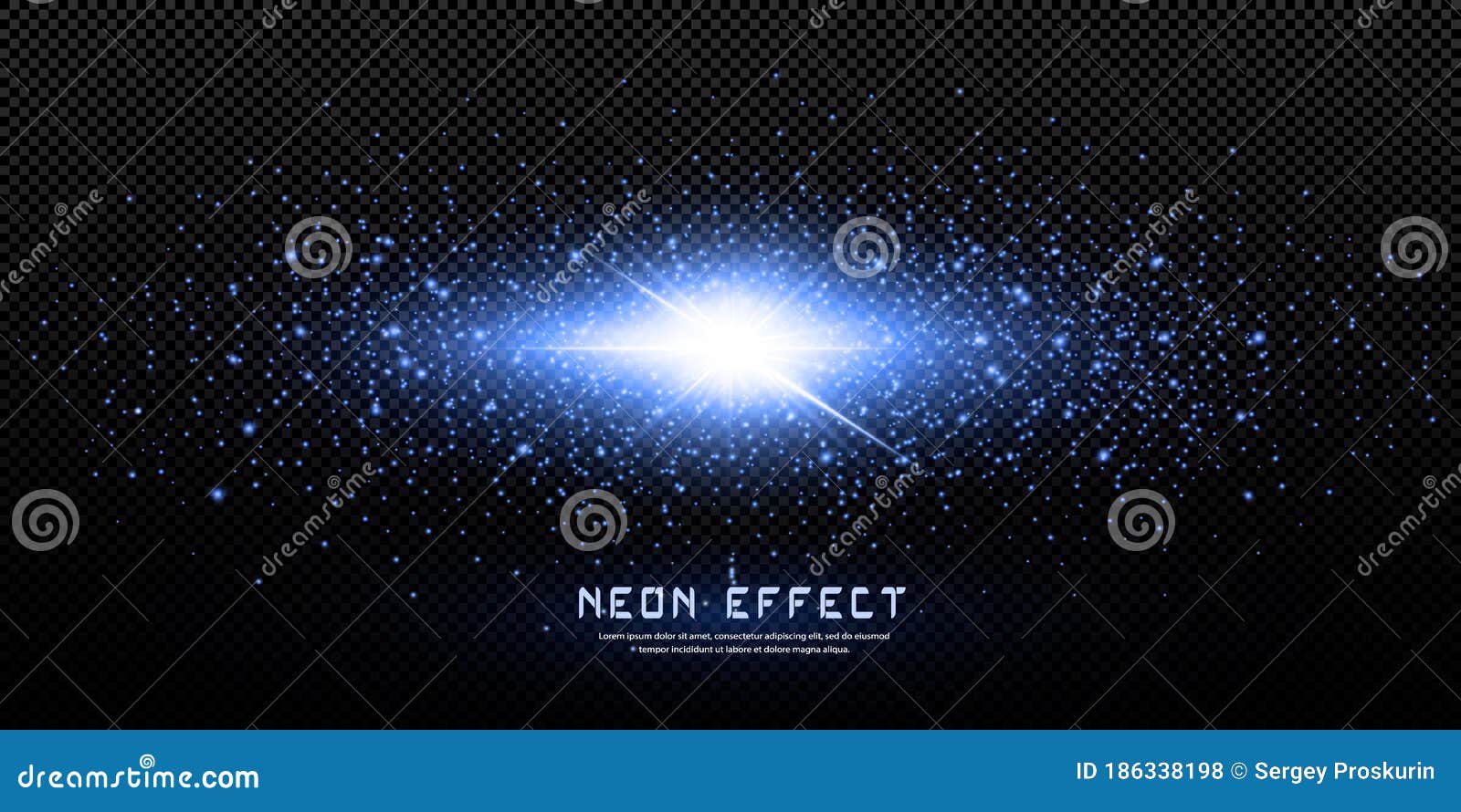 Introducing the Effects of Vector Neon Light Sets Stock Illustration ...