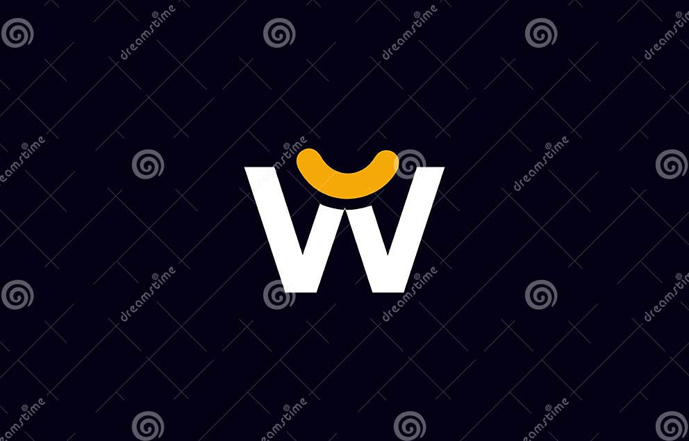 Initial W Letter Smile Logo Design Vector Template Stock Vector ...