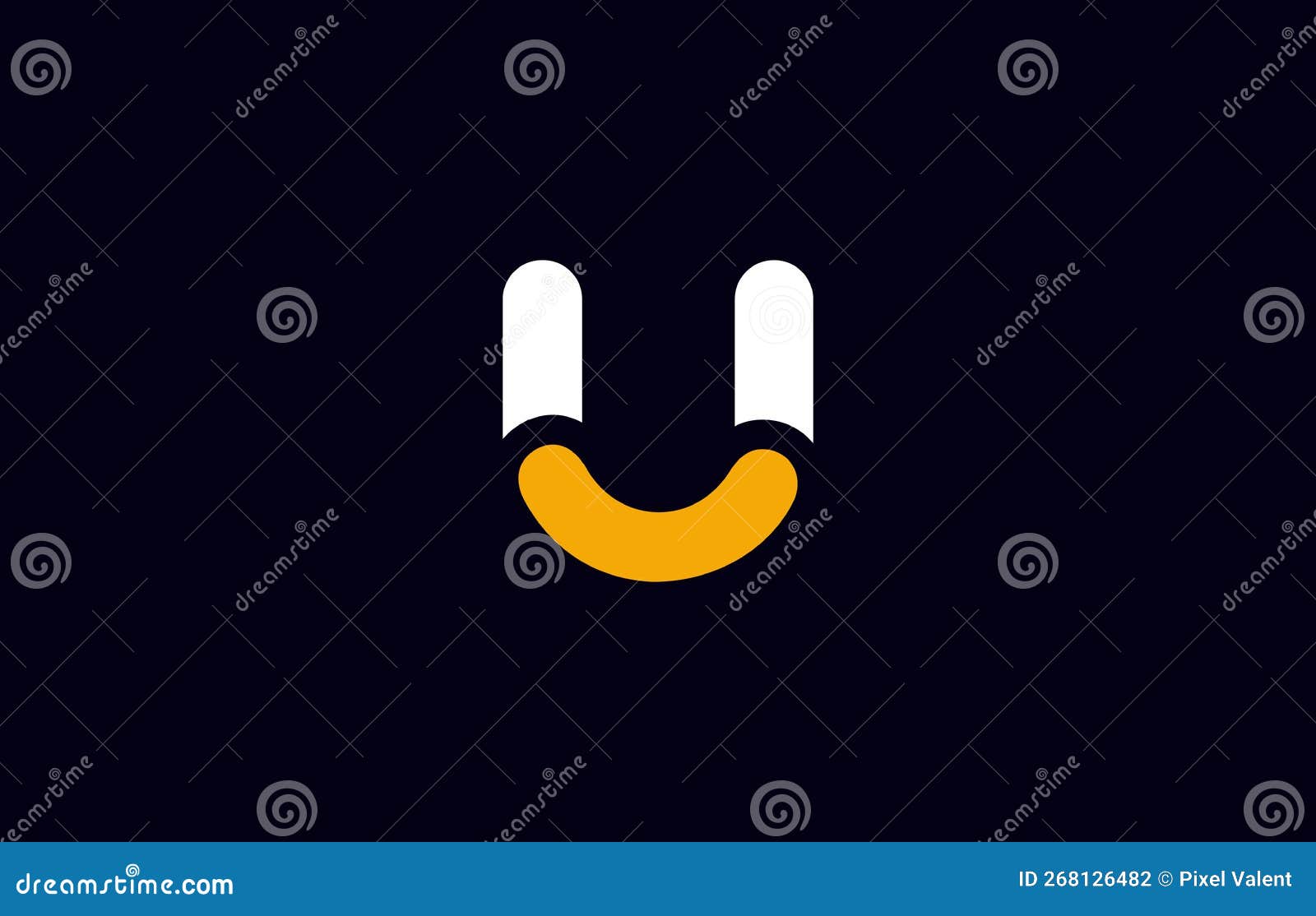 Initial U Letter Smile Logo Design Vector Template Stock Vector ...
