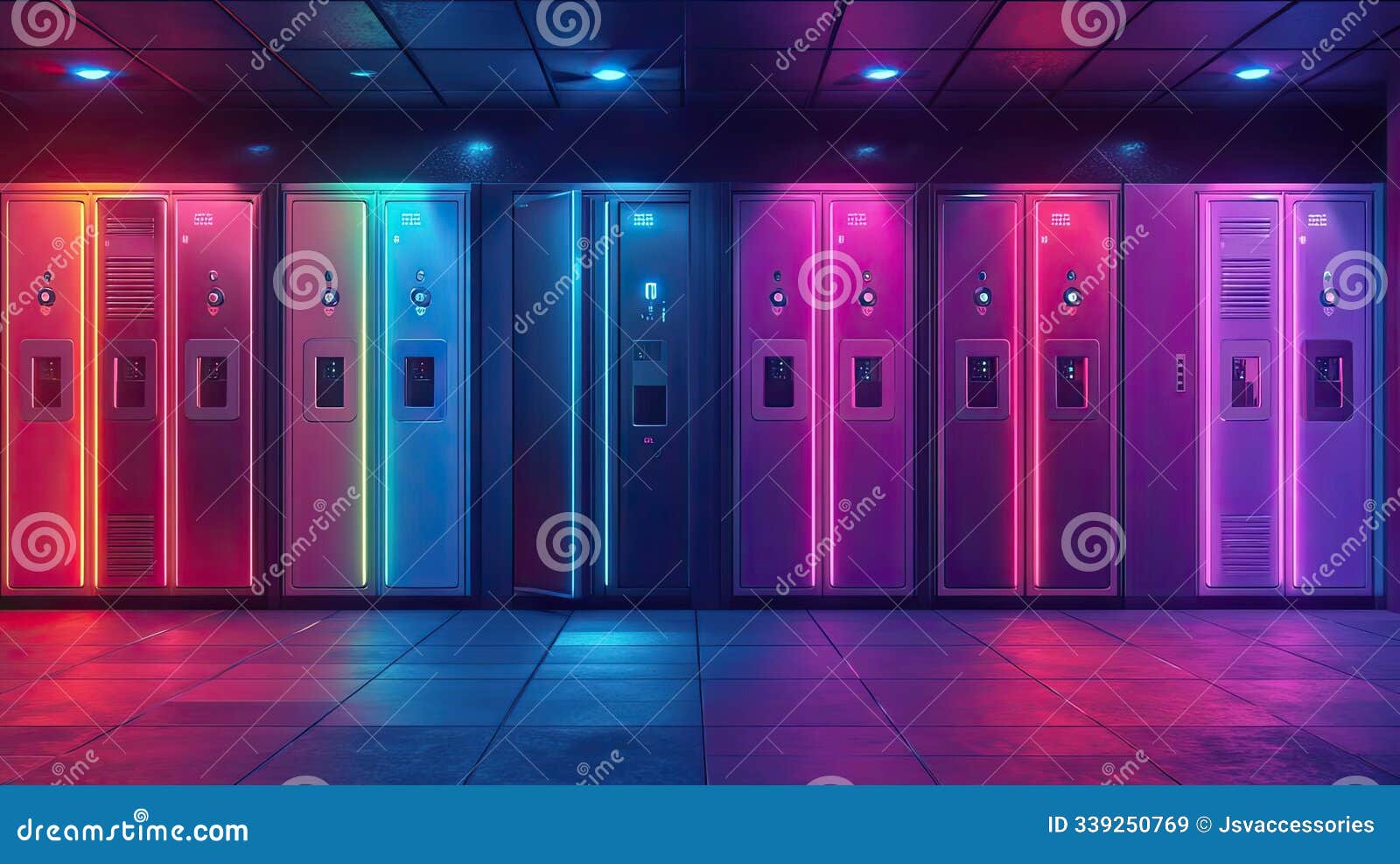 Locker With Charging Ports Isolated On White Stock Image ...