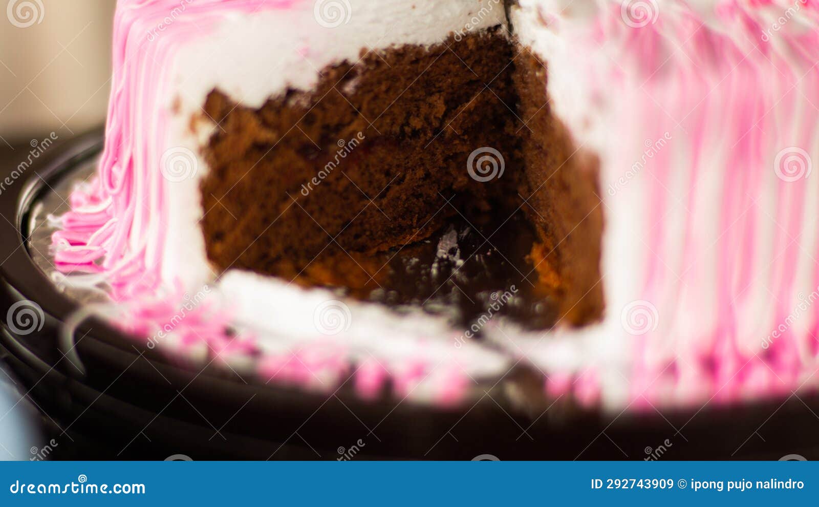 Tempting Pink Delight:Delectable Birthday Cake Stock Image - Image of ...