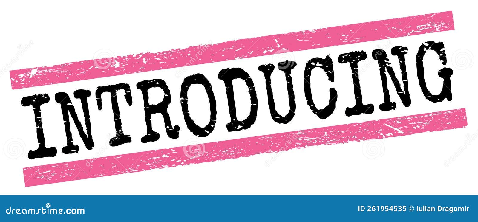 Introducing Pink Blue Color Word Text Logo Icon Cartoon Vector ...