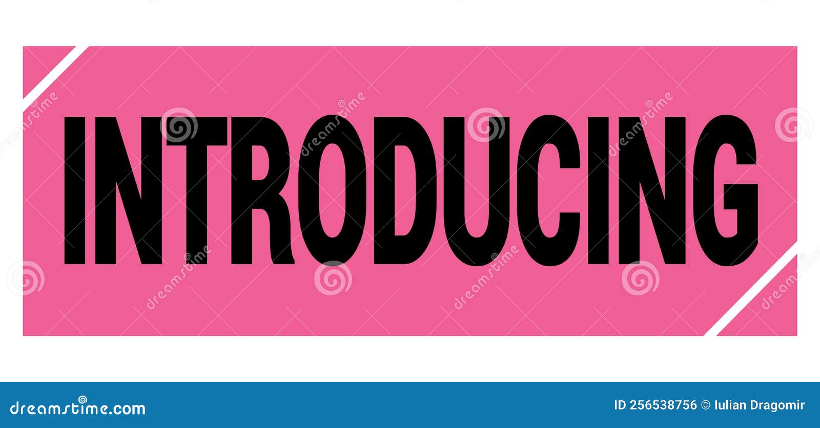 Introducing Pink Blue Color Word Text Logo Icon Cartoon Vector ...