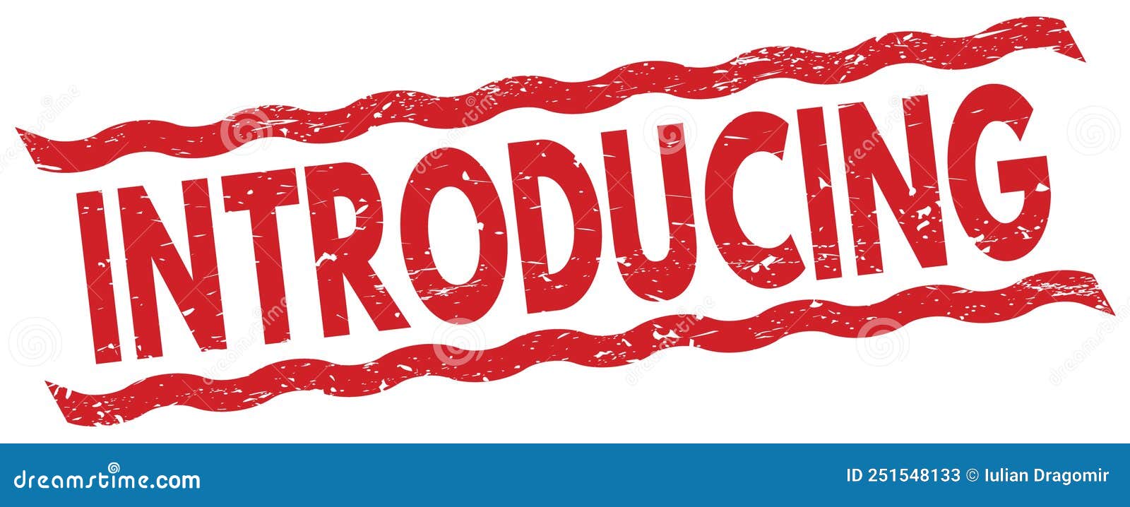 INTRODUCING Text on Red Lines Stamp Sign Stock Illustration ...