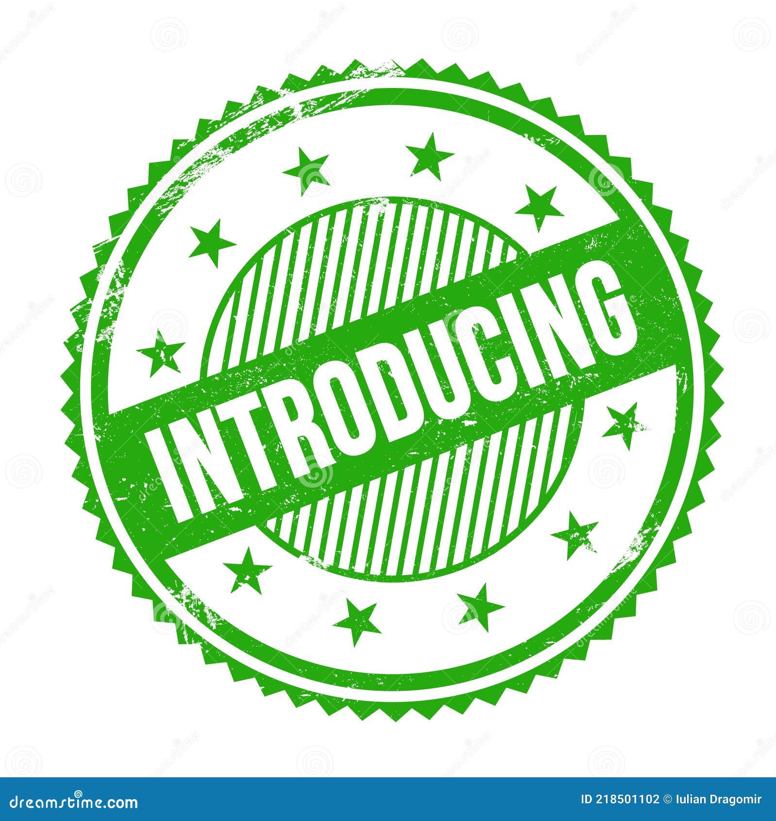 INTRODUCING Text Written on Green Grungy Round Stamp Stock Illustration ... INTRODUCING Text Written on Green Grungy Round Stamp Stock Illustration ...