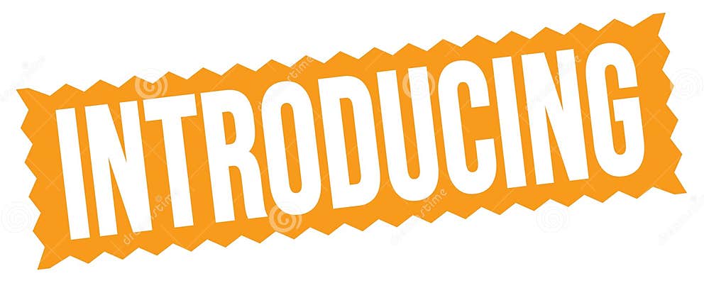 INTRODUCING Text Written on Orange Stamp Sign Stock Illustration ...