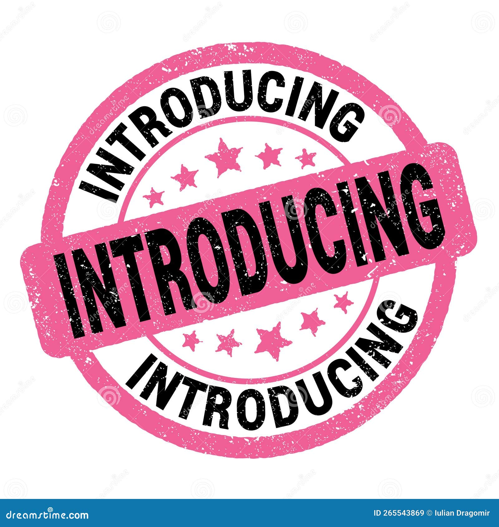 Introducing Pink Blue Color Word Text Logo Icon Cartoon Vector ...