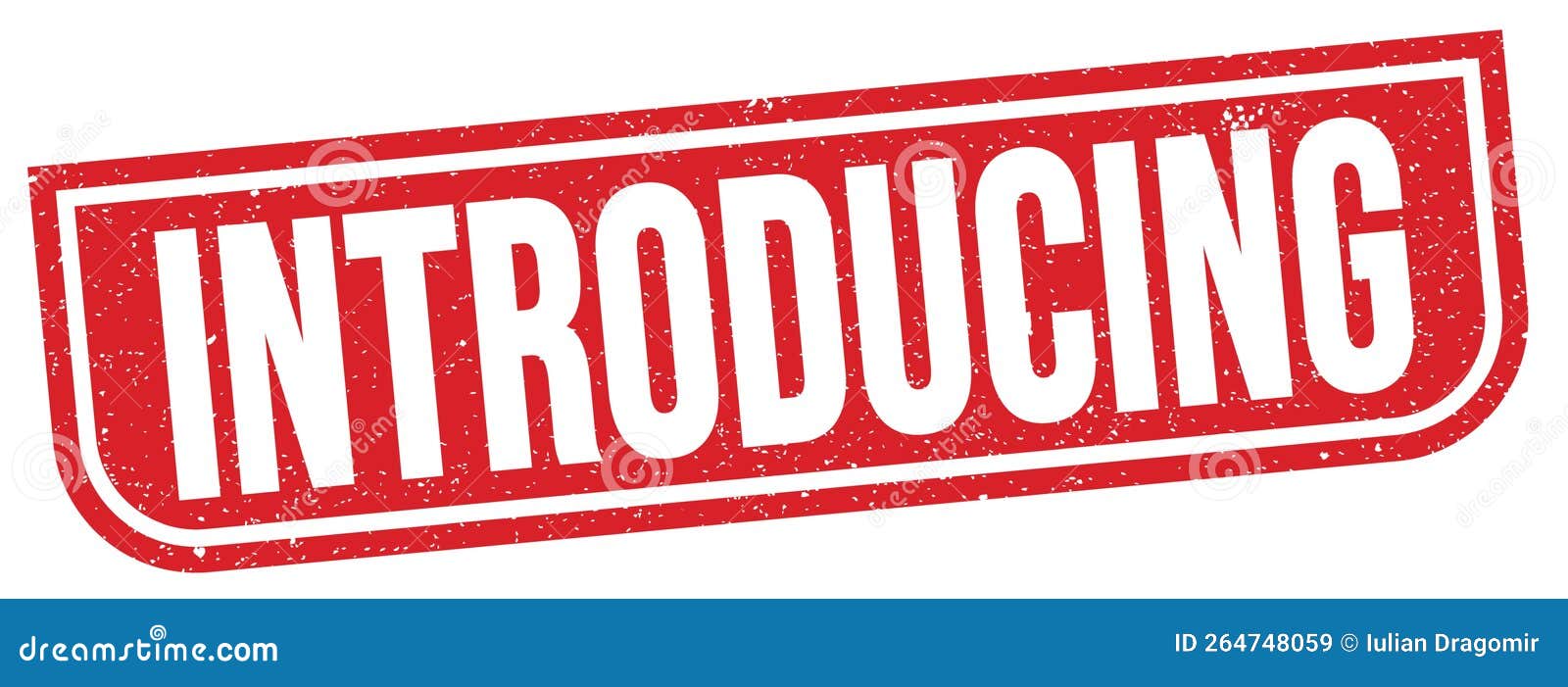 INTRODUCING Text Written on Red Stamp Sign Stock Illustration - Illustration of seal, banner ...