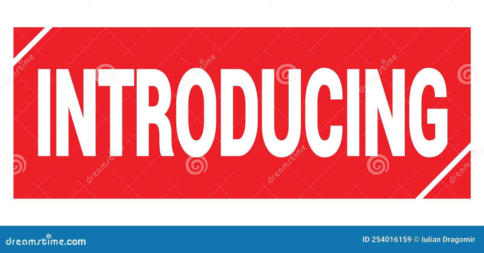 INTRODUCING Text Written on Red Stamp Sign Stock Illustration ...