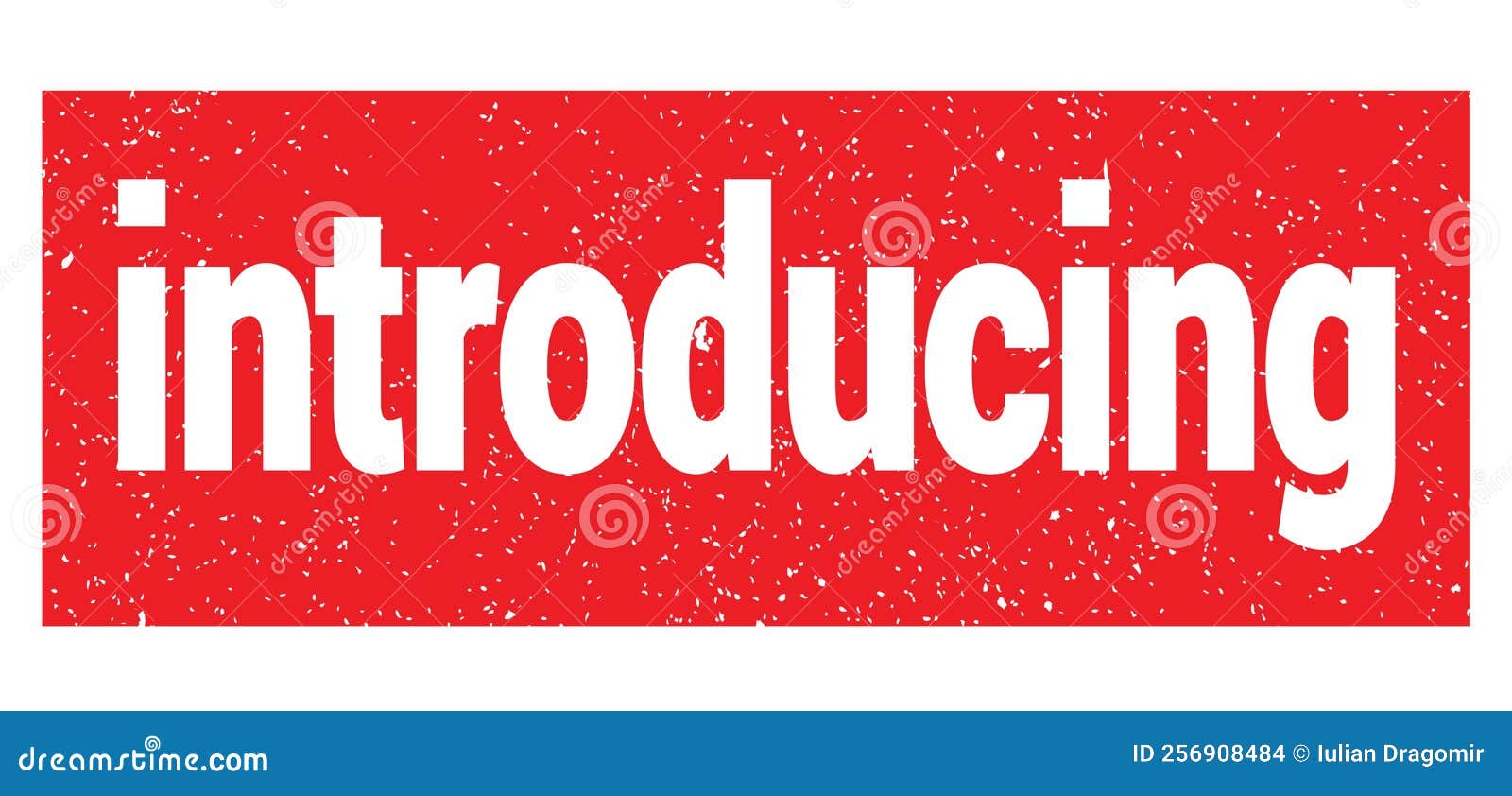 Introducing Text Written on Red Stamp Sign Stock Illustration ...