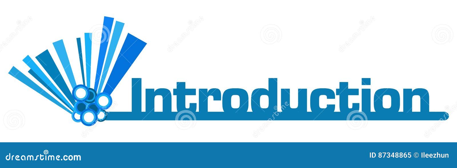 Introduction Blue Graphical Bar Stock Illustration - Illustration of ...