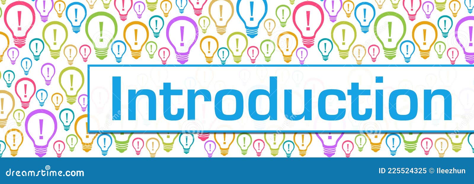 Introduction Bulbs Colorful Texture Text Horizontal Stock Illustration ...
