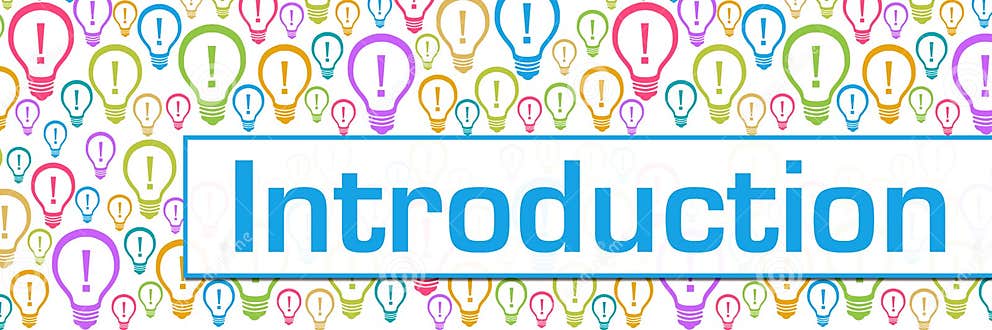 Introduction Bulbs Colorful Texture Text Horizontal Stock Illustration ...