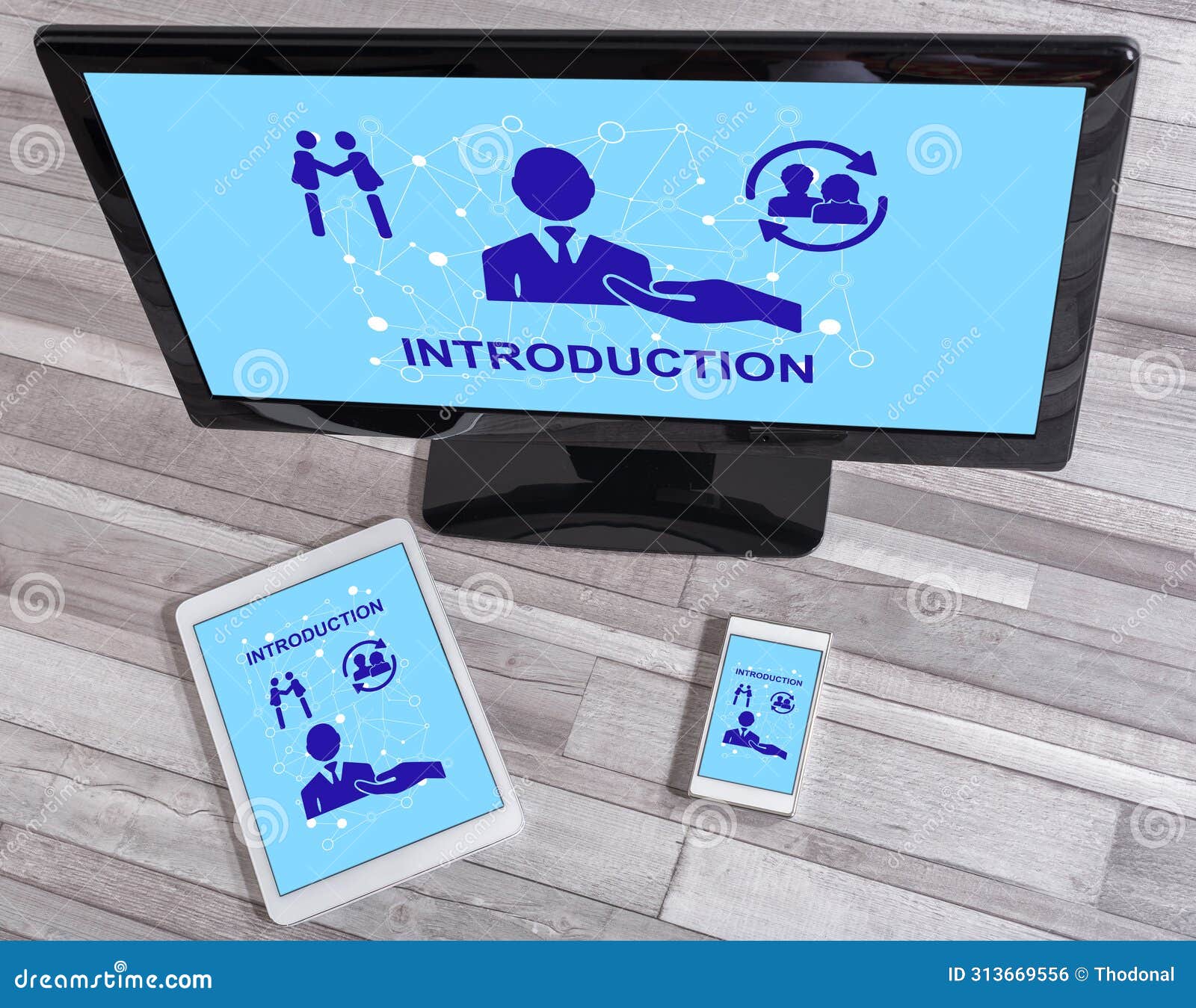 Introduction Concept on Different Devices Stock Photo - Image of ...