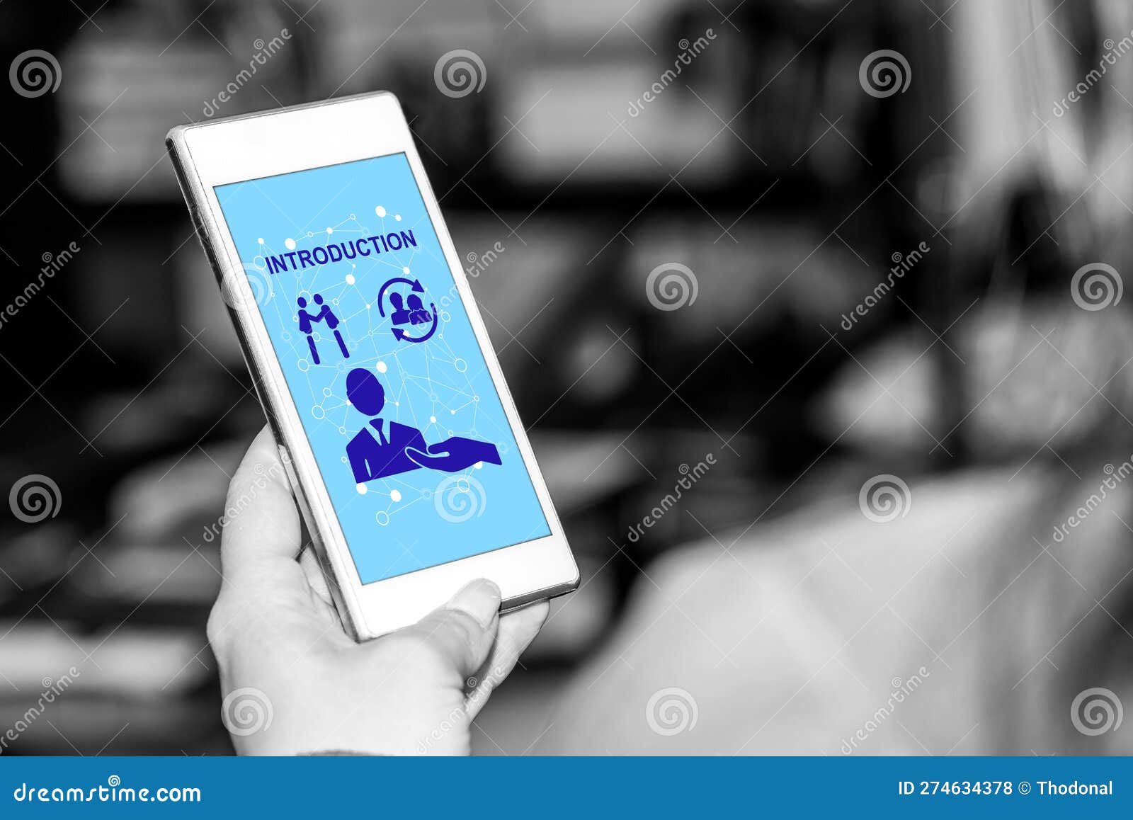 Introduction Concept on a Smartphone Stock Photo - Image of mobile ...