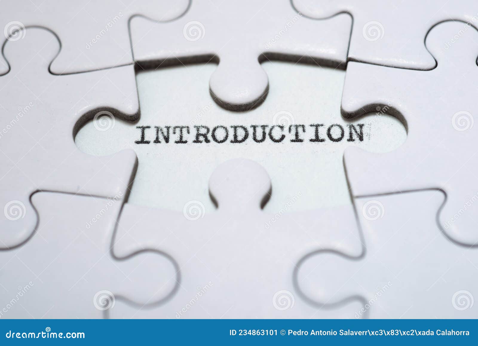 Introduction concept view stock image. Image of jigsaw - 234863101