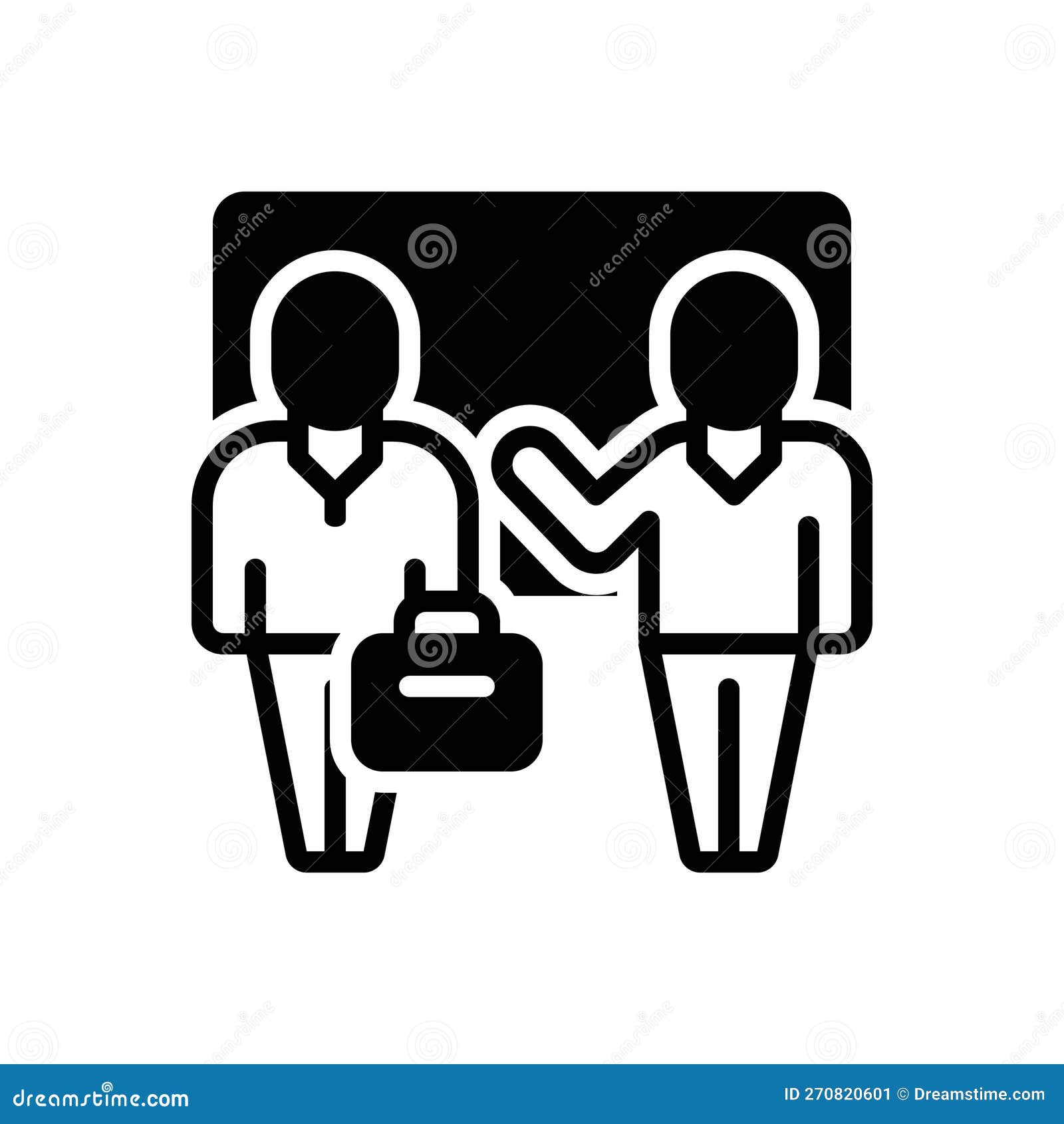 Black Solid Icon for Introduction, Acquaintance and Friend Stock Vector ...