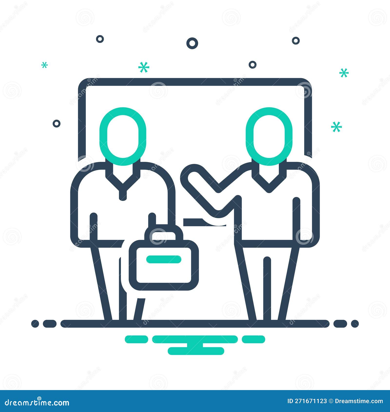 Mix Icon for Introduction, Acquaintance and Businessman Stock ...