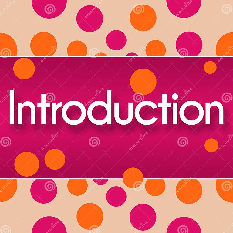 Introduction Pink Orange Dots Stock Illustration - Illustration of ...