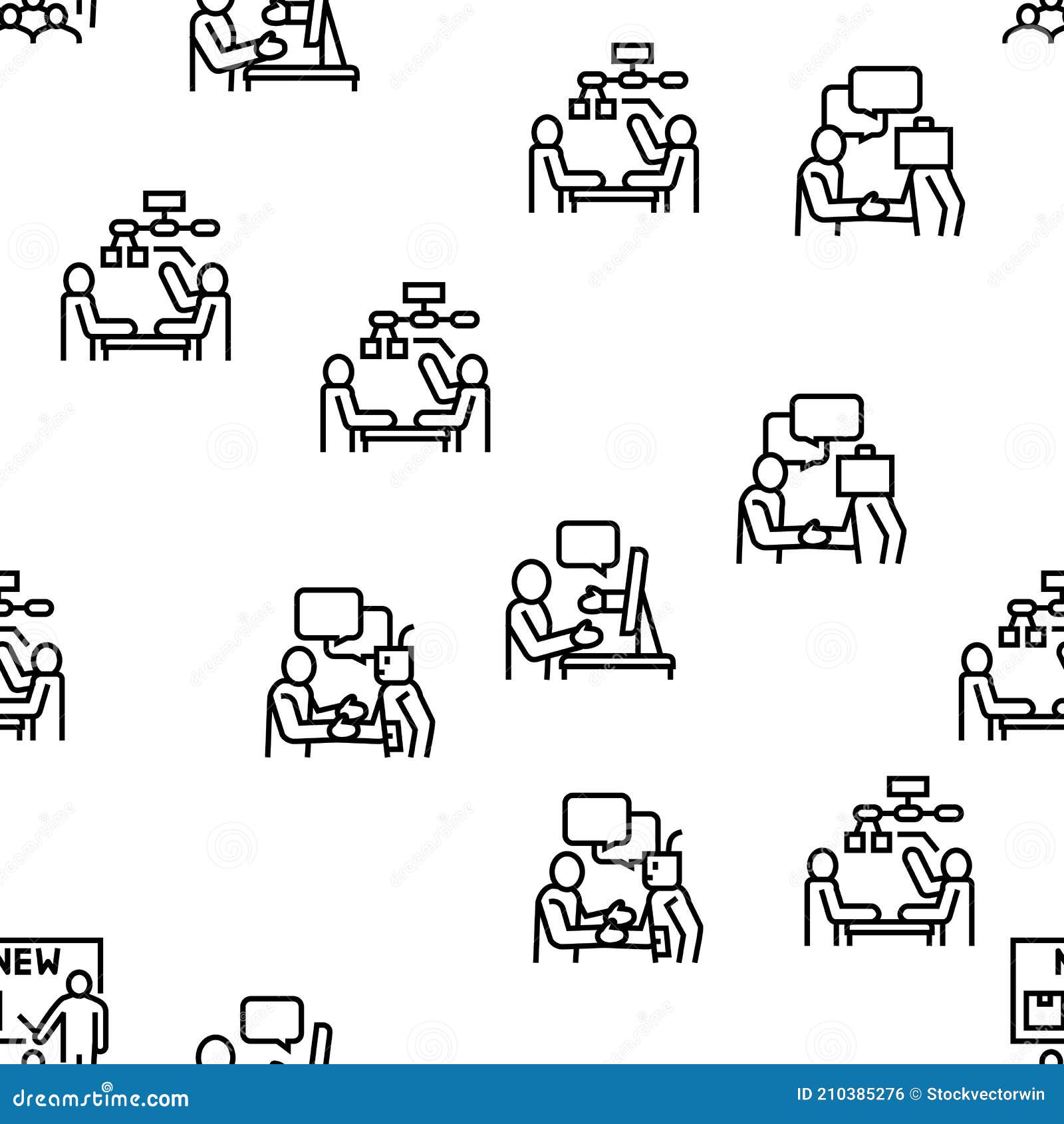Introduction Speech Vector Seamless Pattern Stock Vector - Illustration ...