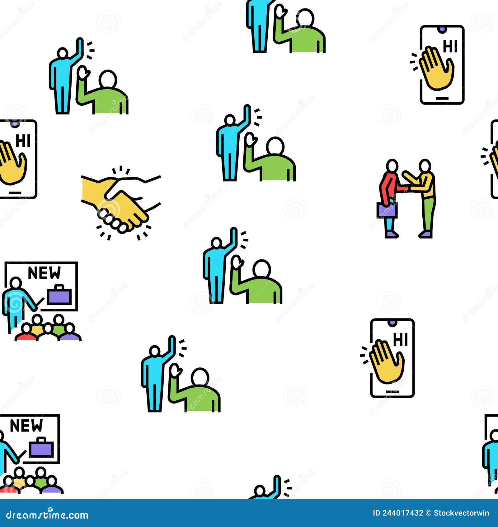 Introduction Speech Vector Seamless Pattern Stock Illustration ...