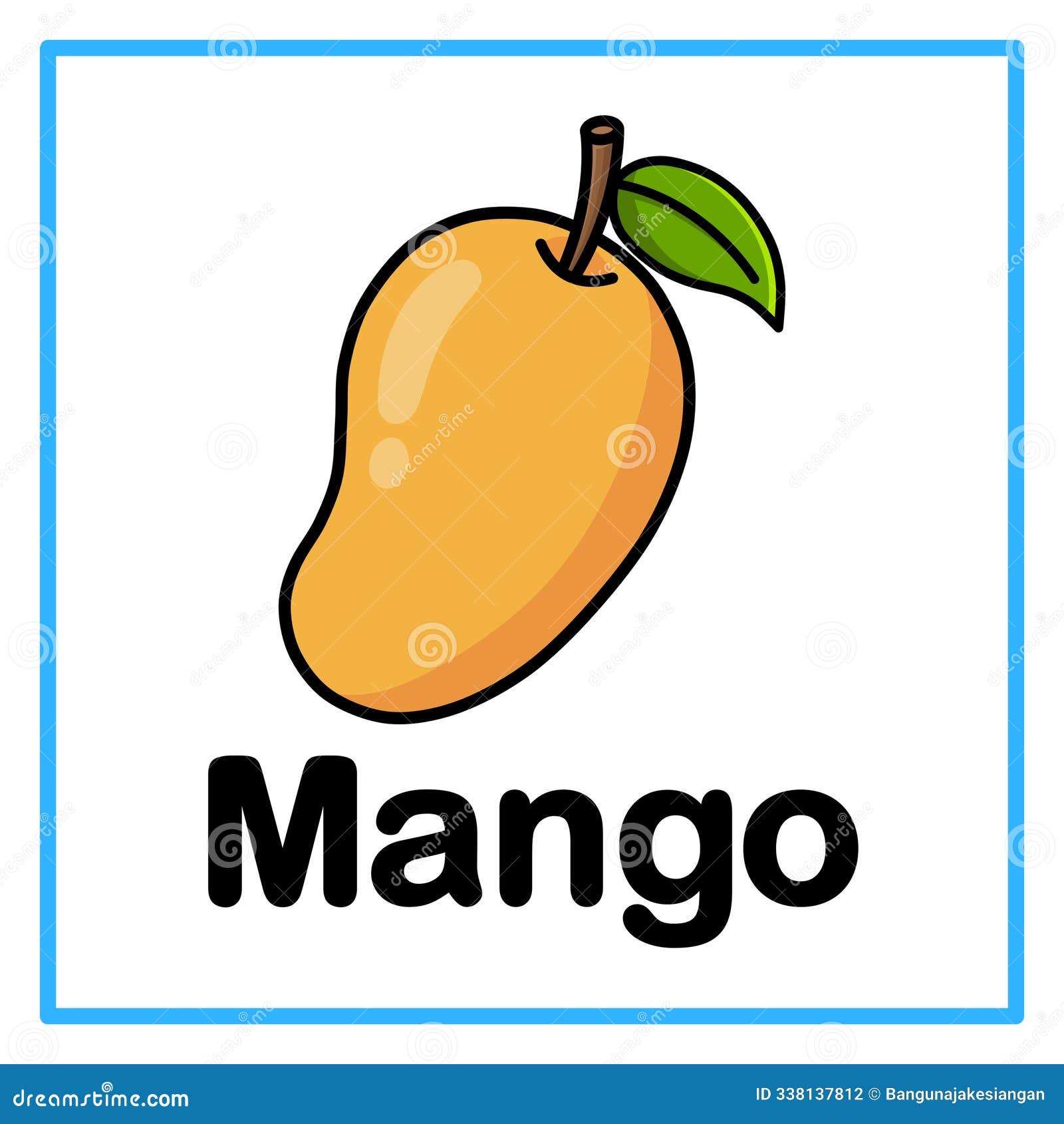 Mango Fruit Alphabet Illustration Stock Illustration - Illustration of ...