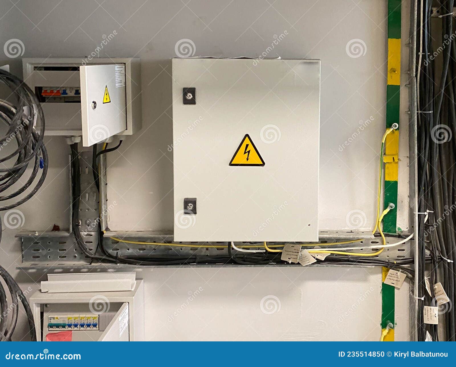 Introductory Machine And Electric Energy Meter In A Dashboard On A Pole ...