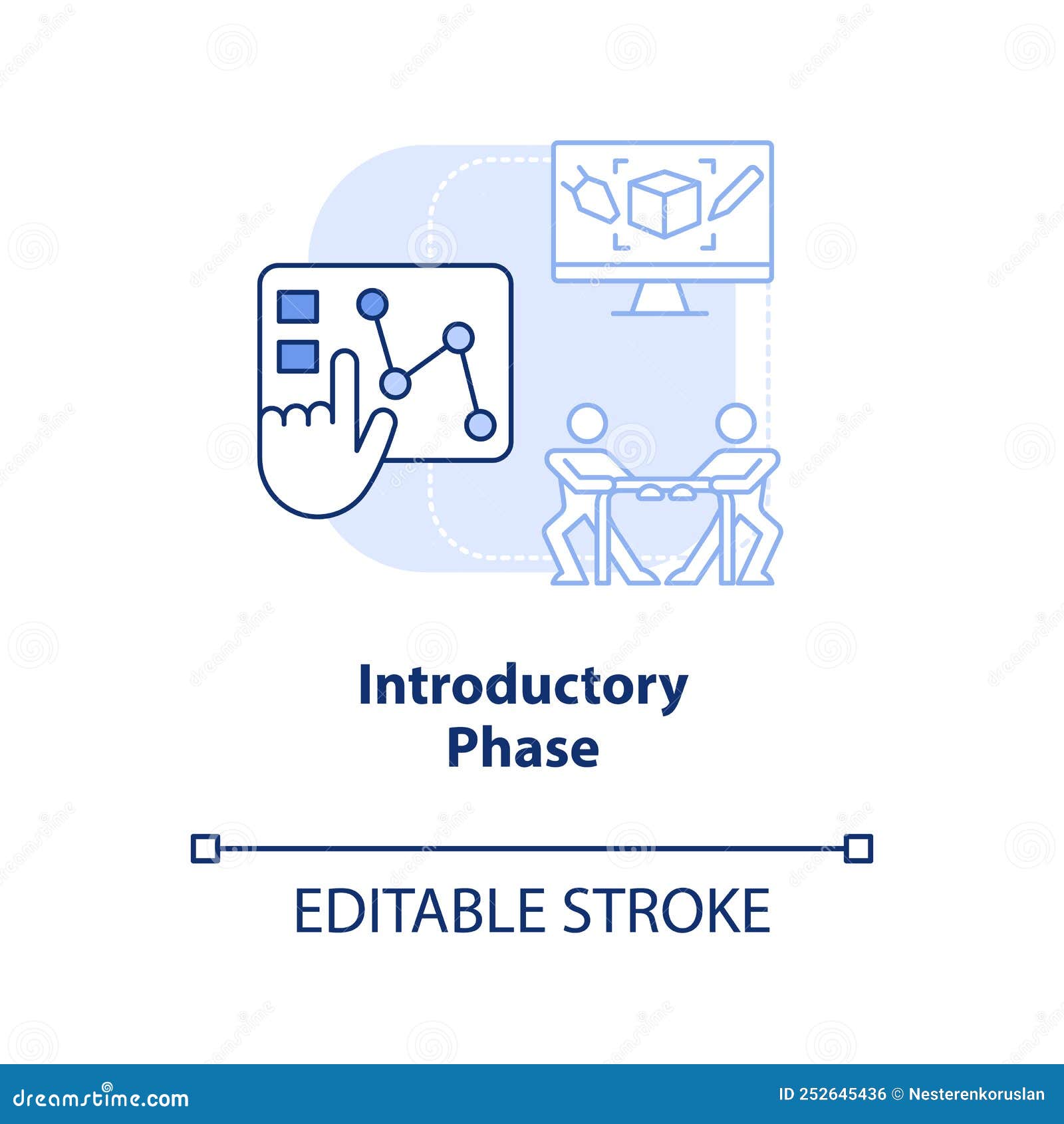 Introductory Phase Light Blue Concept Icon Vector Illustration ... Introductory Phase Light Blue Concept Icon Vector Illustration ...