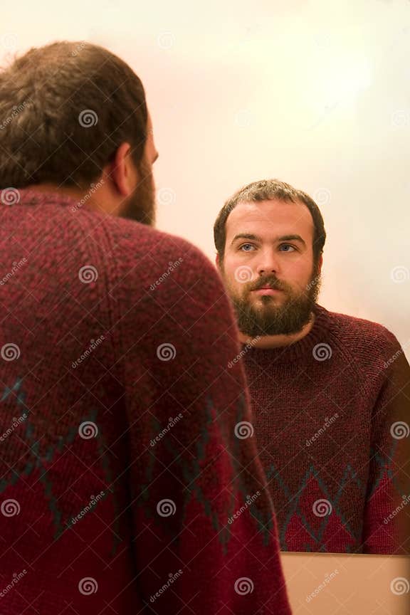 Introspection stock photo. Image of mirror, serious, introspective ...