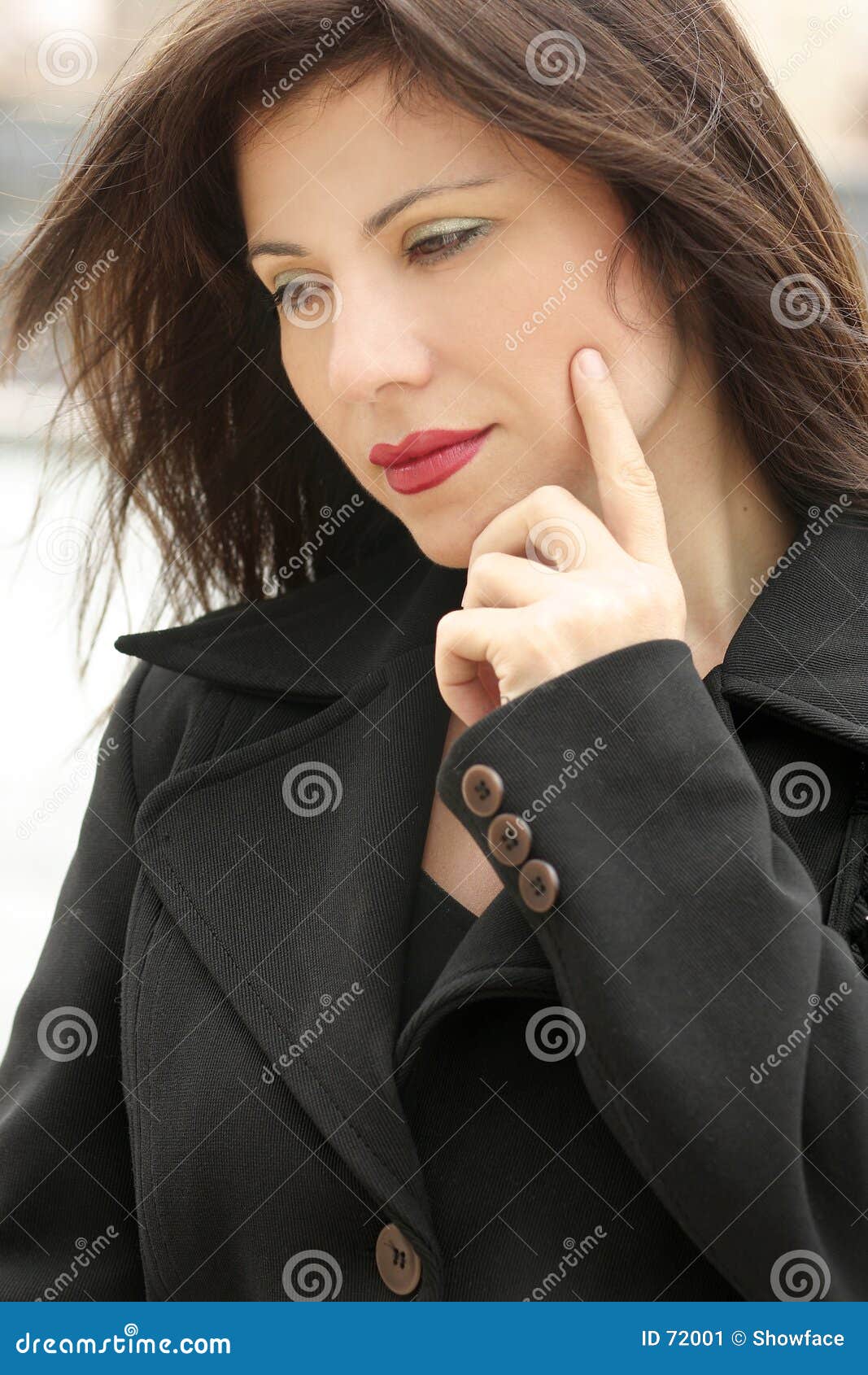 Introspection stock image. Image of thought, brunette, business - 72001