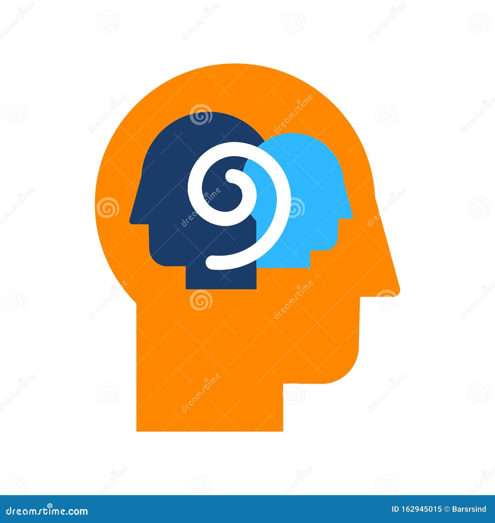 Introspection And Self Observation Color Flat Vector Icon Stock