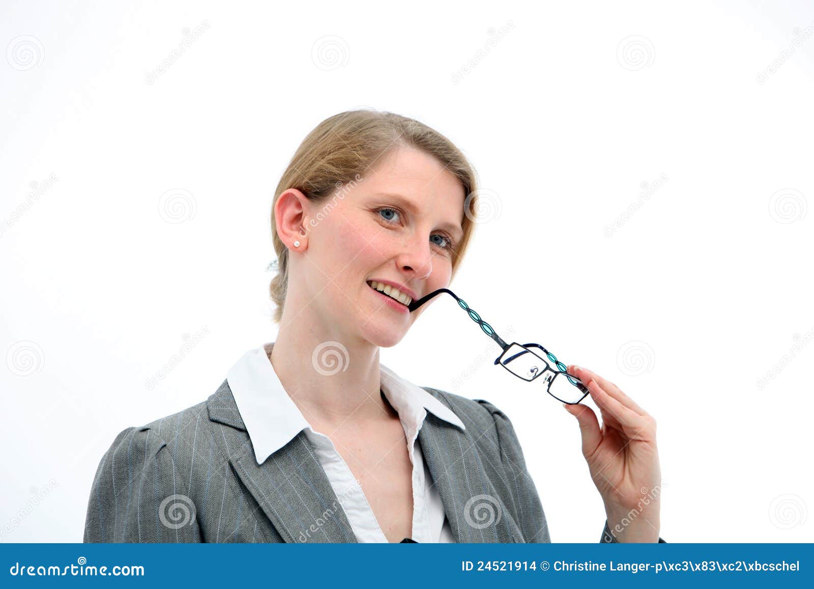 Introspective Woman Thinking and Watching Stock Photo - Image of ...