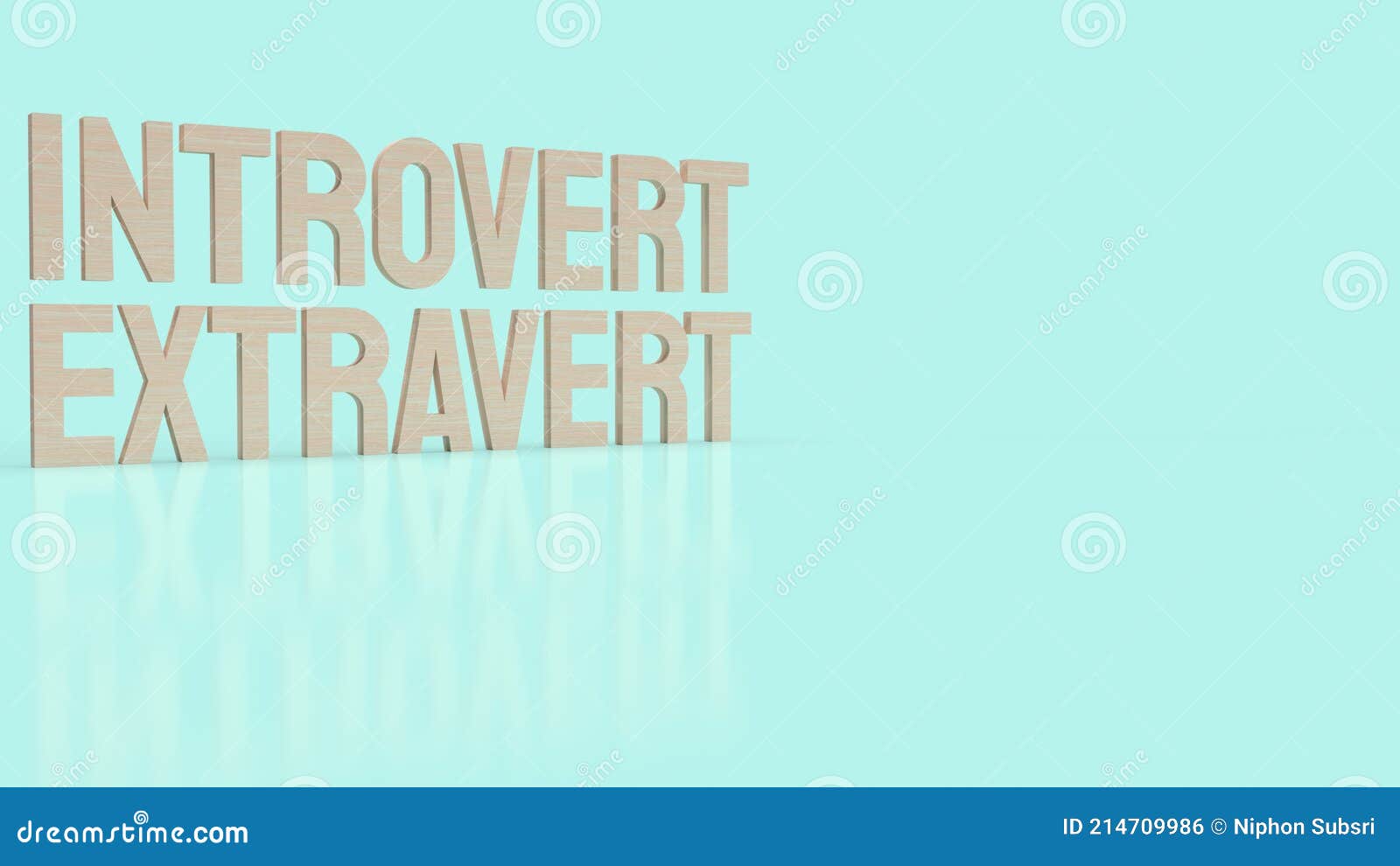 The Introvert And Extravert Text For Background 3d Rendering Stock ...
