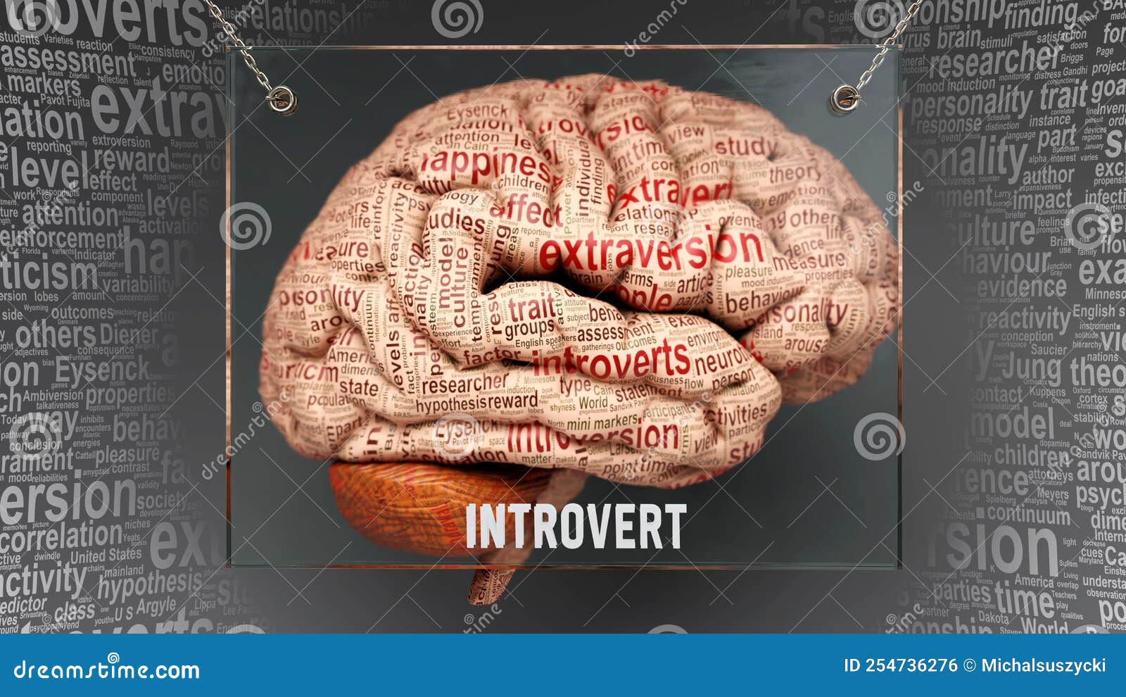 Introvert in human brain stock illustration. Illustration of burden ...