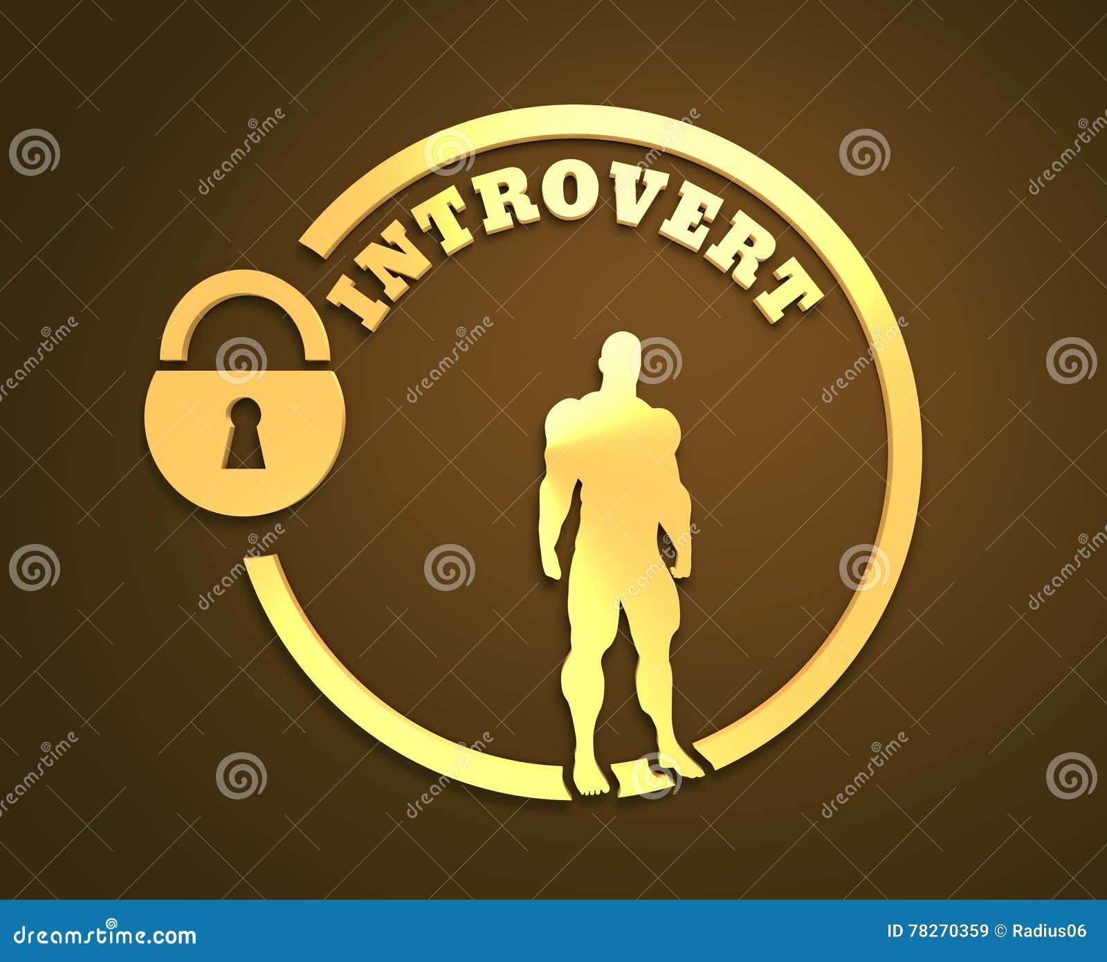 Introvert metaphor icon stock illustration. Illustration of social ...