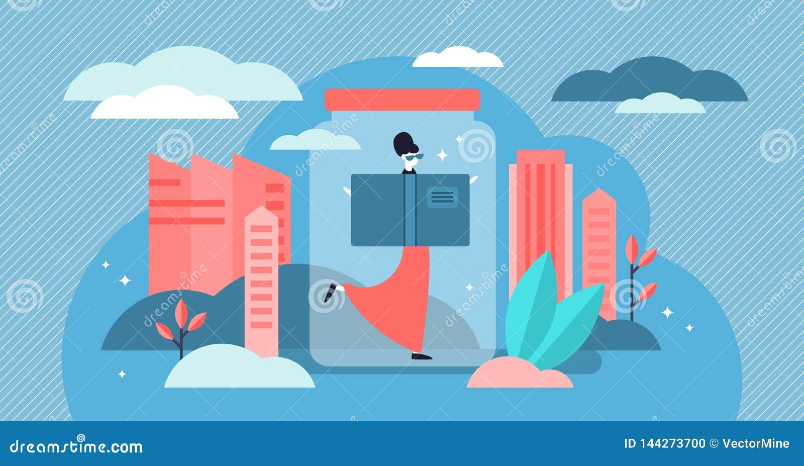 Introvert Vector Illustration. Flat Tiny Personality Types Persons ...