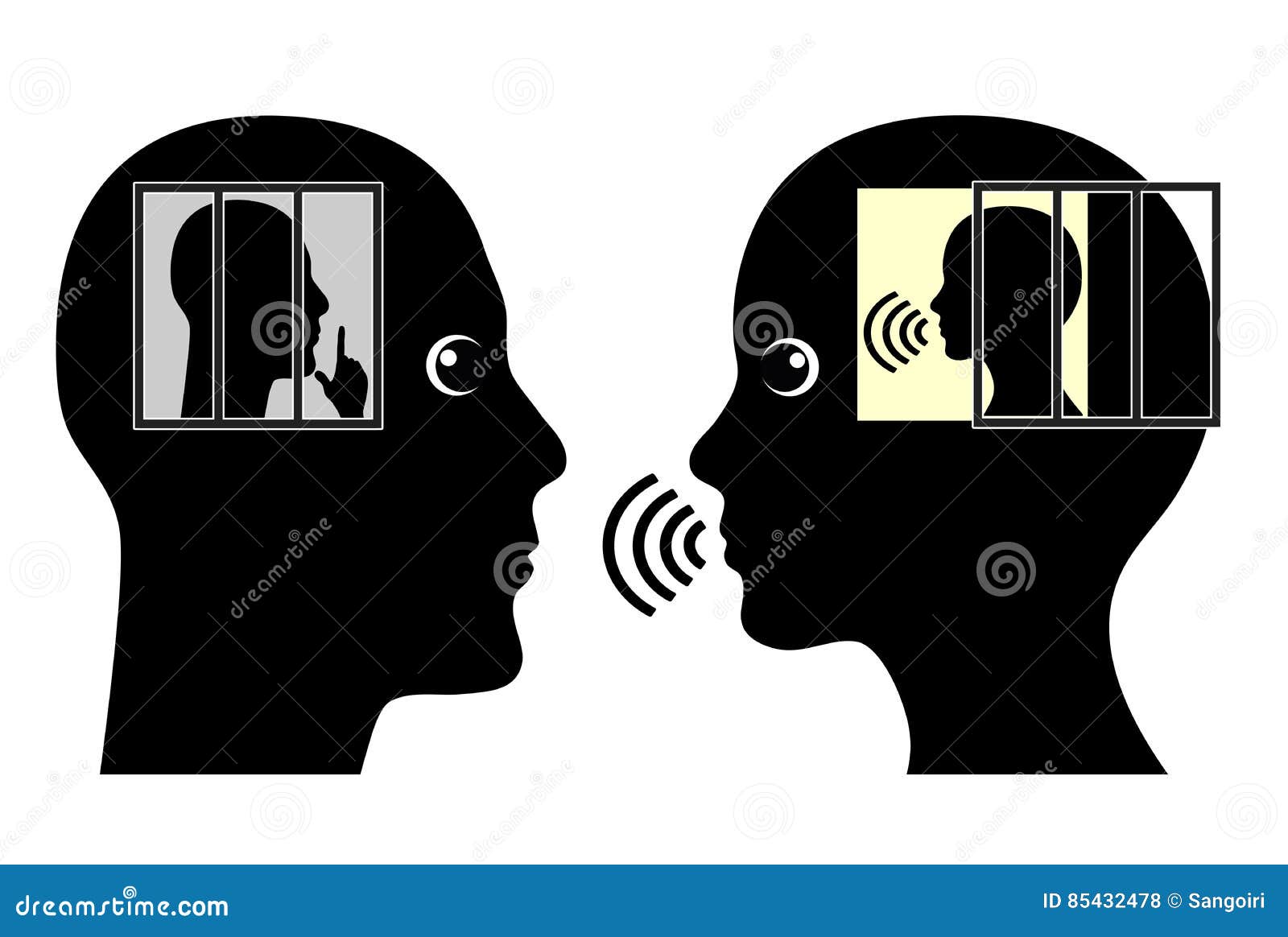 Introvertido y extroverso stock de ilustración. Ilustración de genético ...