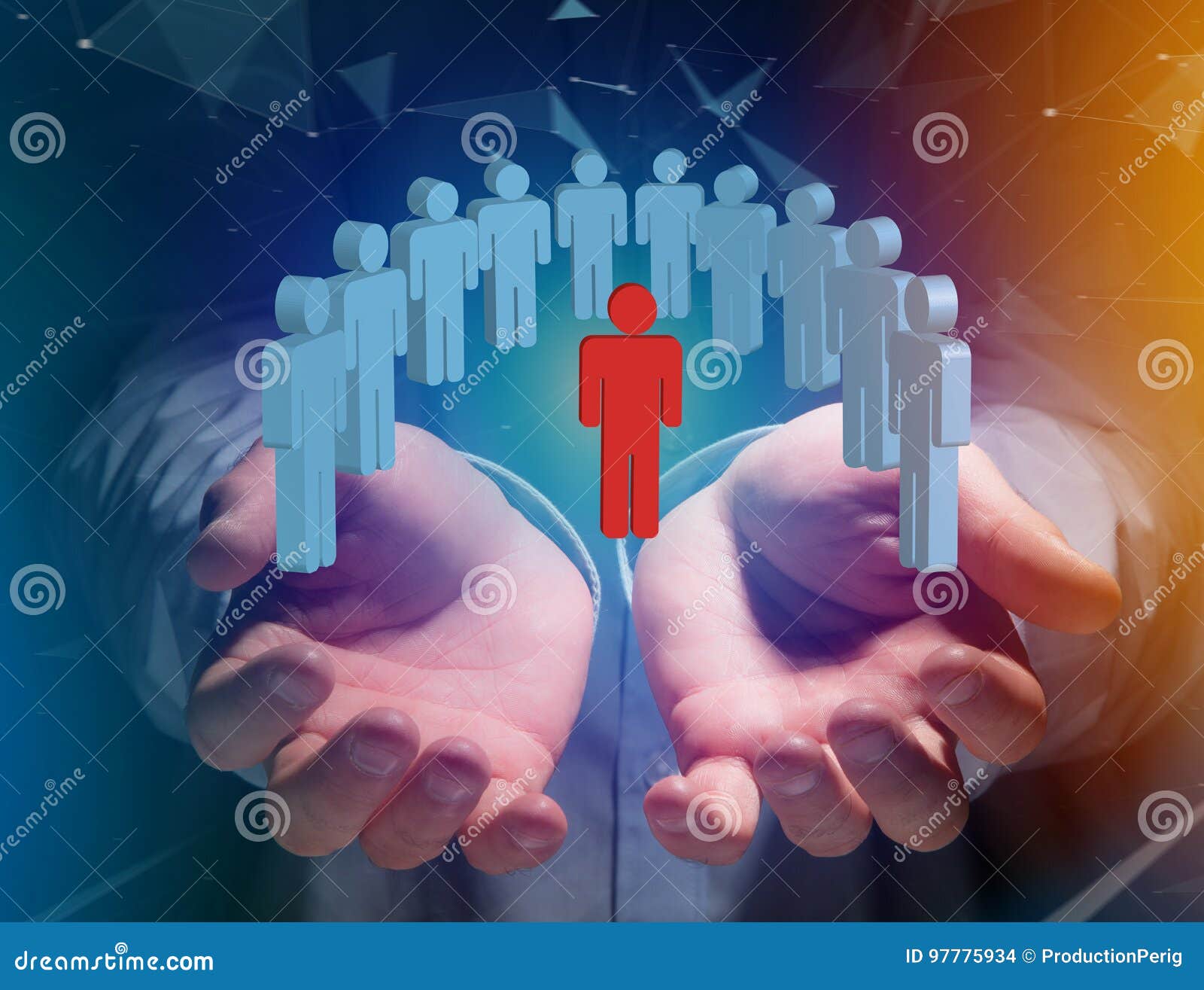 Intruder in a Group of Network People - Business and Contact Con Stock ...