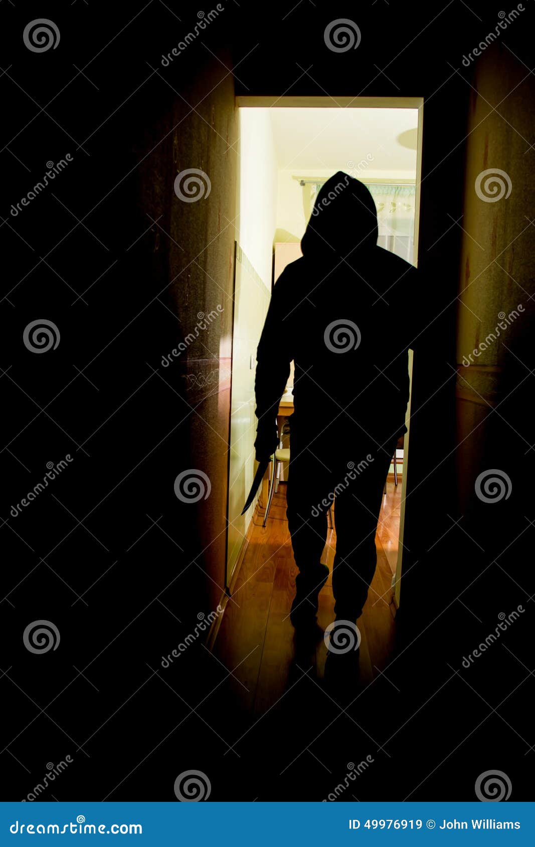 Intruder with Knife stock image. Image of nighttime, invader - 49976919