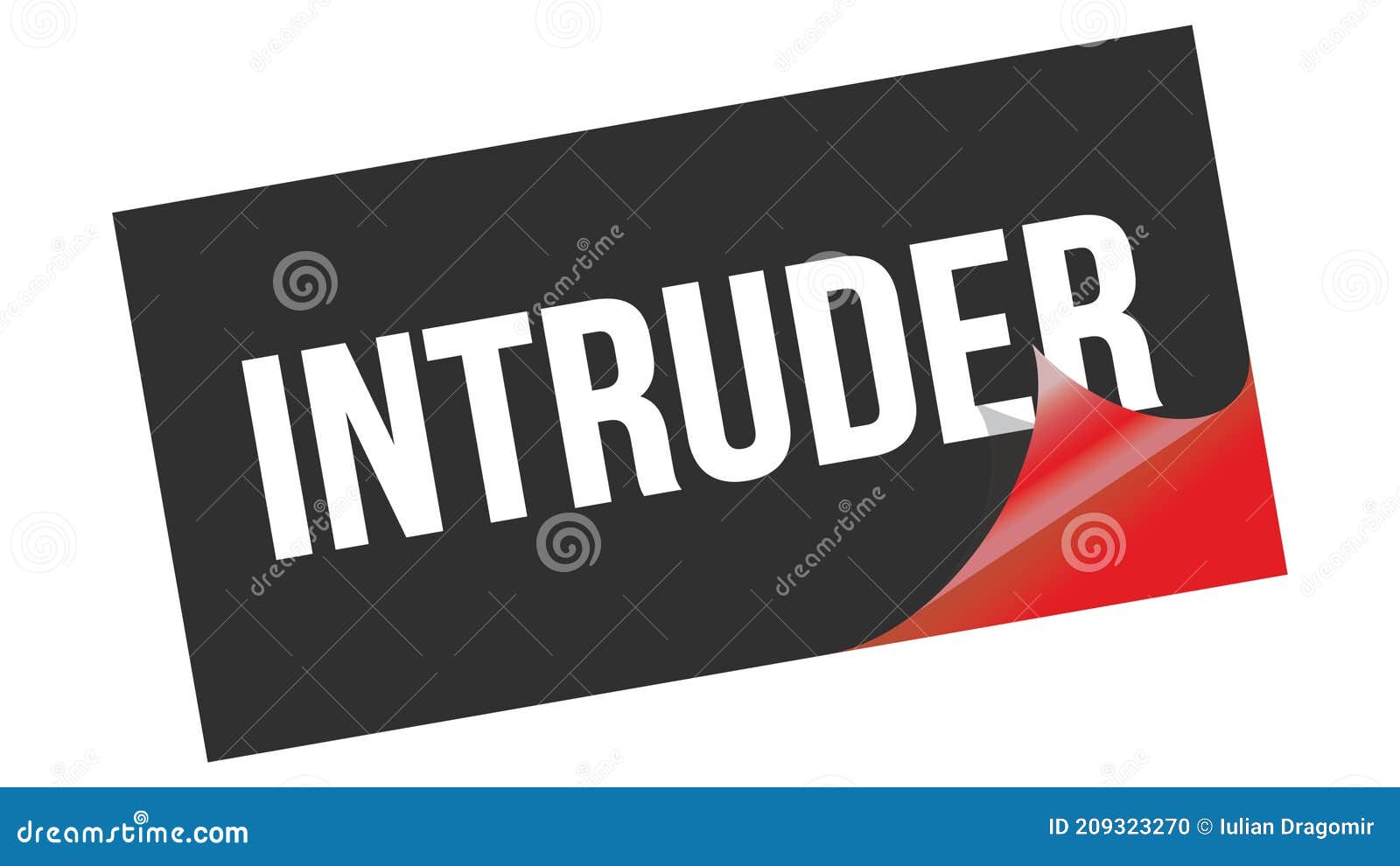 INTRUDER Text On Red Lines Stamp Sign Stock Image | CartoonDealer.com ...