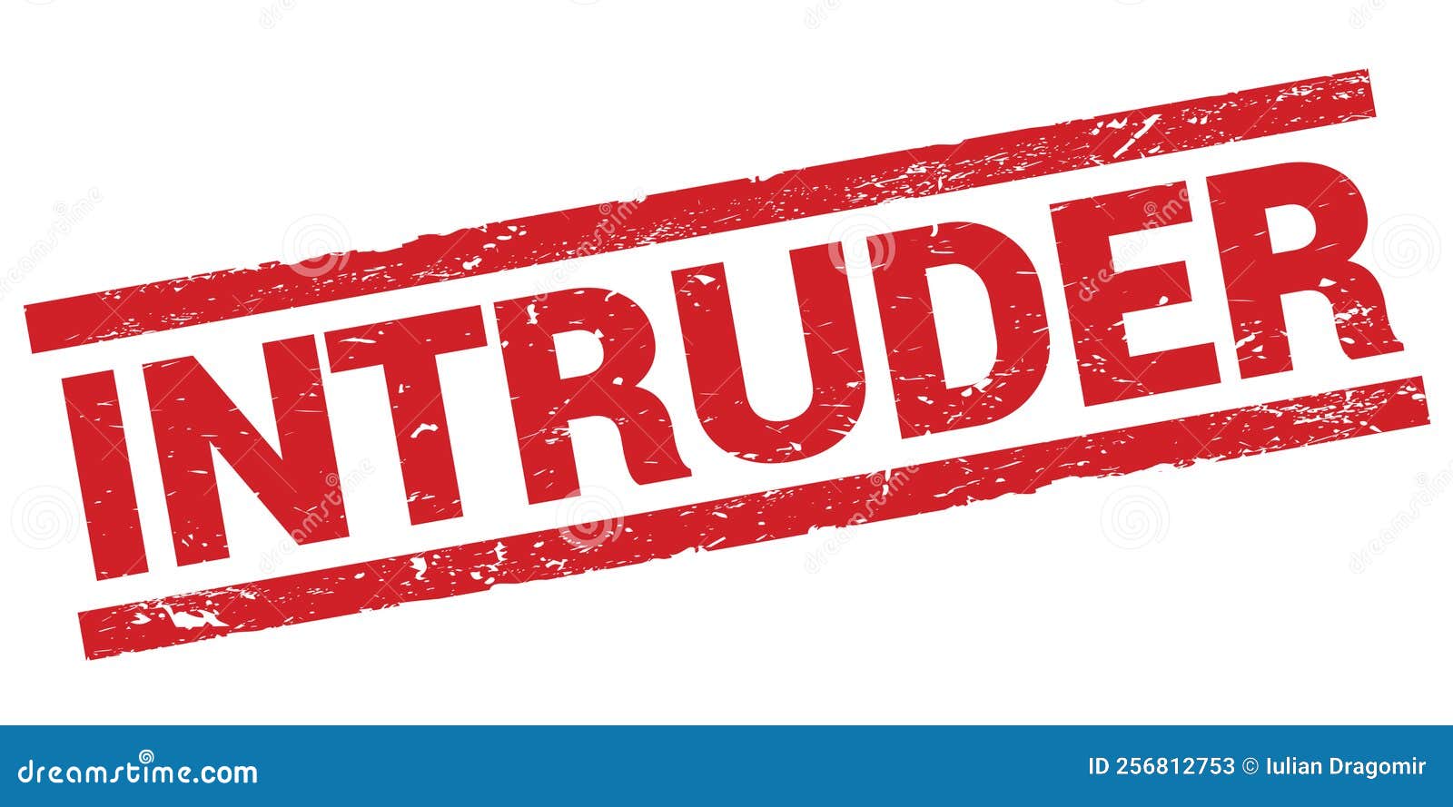 INTRUDER Text on Red Rectangle Stamp Sign Stock Illustration ...