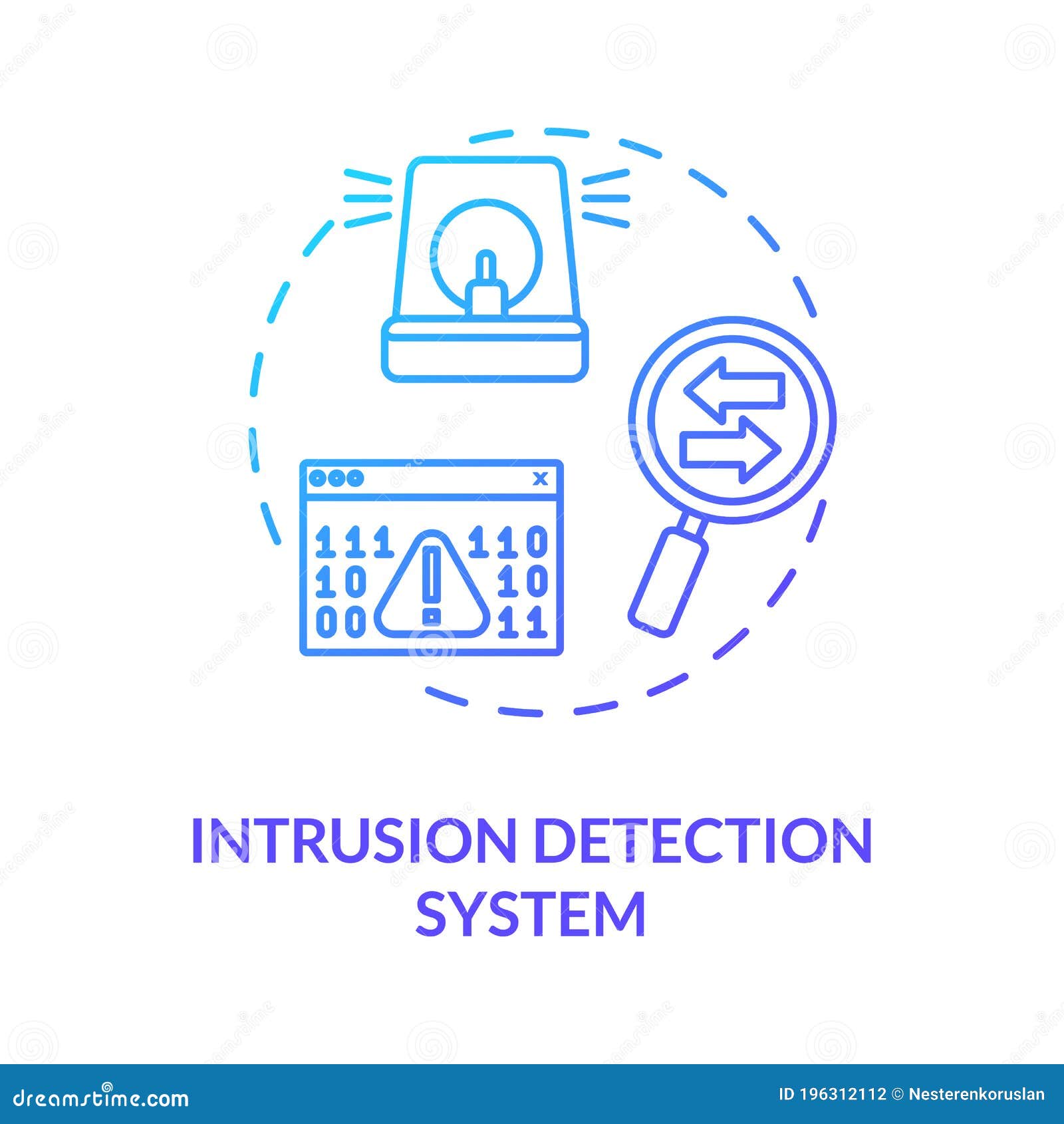Intrusion Detection System Concept Icon Stock Vector Illustration Of